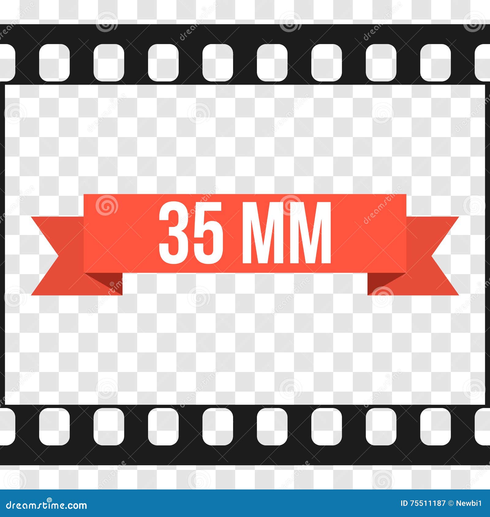 Vector 35 Mm Film Strip Illustration on Transparent Stock Vector ...