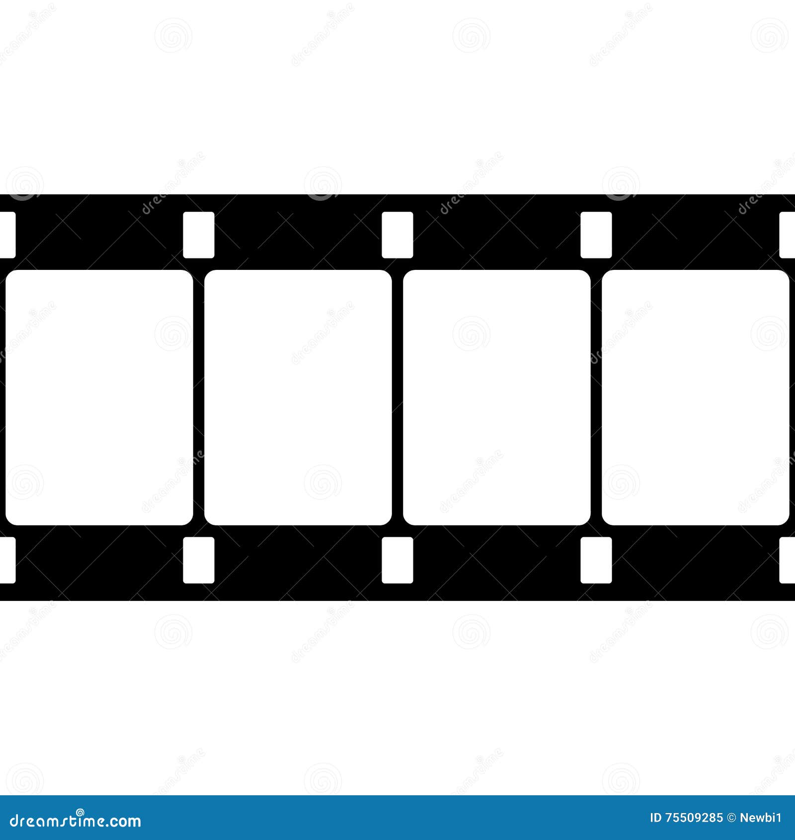 Vector 16 Mm Film Strip Illustration on White Stock Vector ...