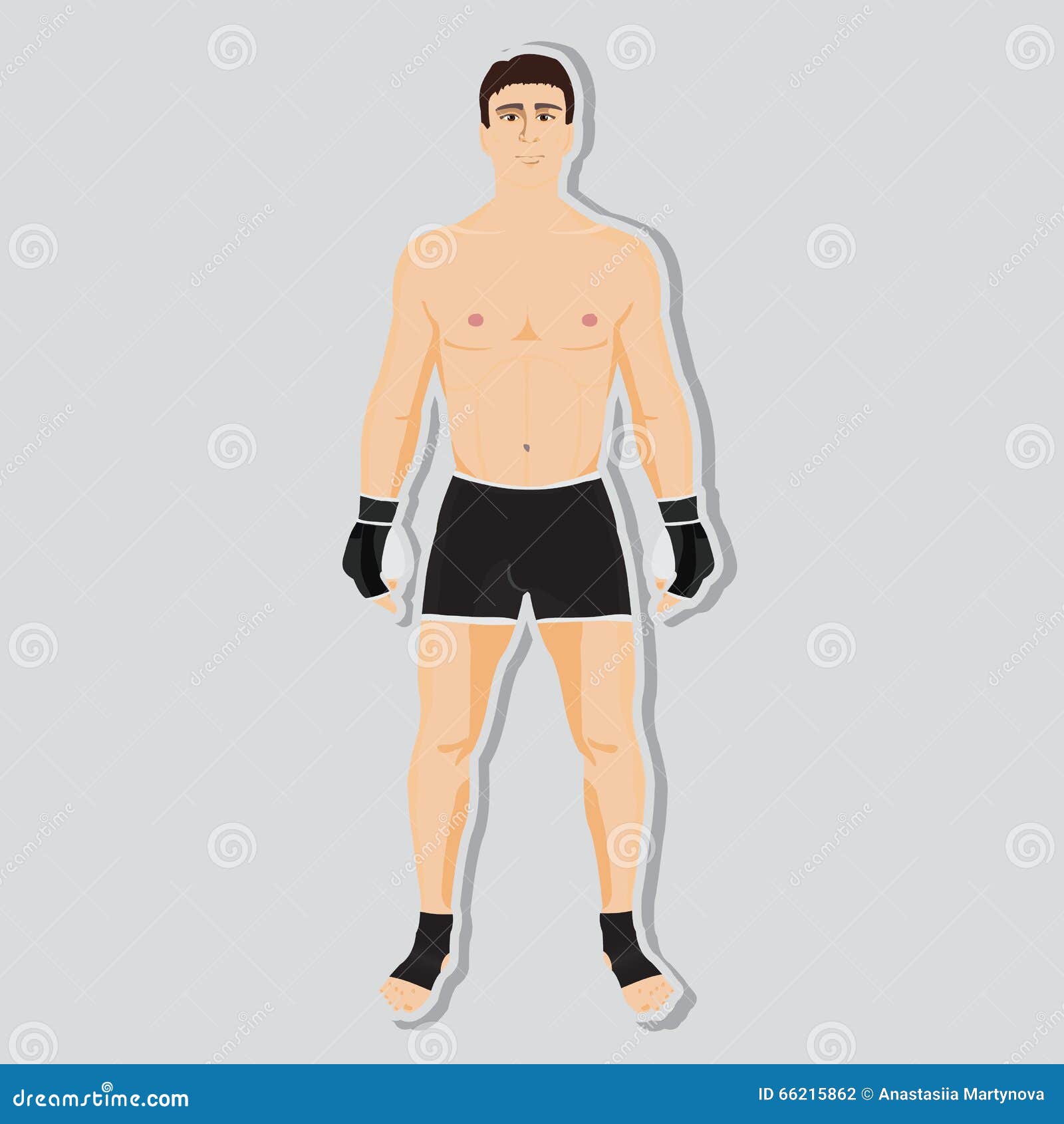 Vector mma fighter stock vector. Illustration of sports - 66215862