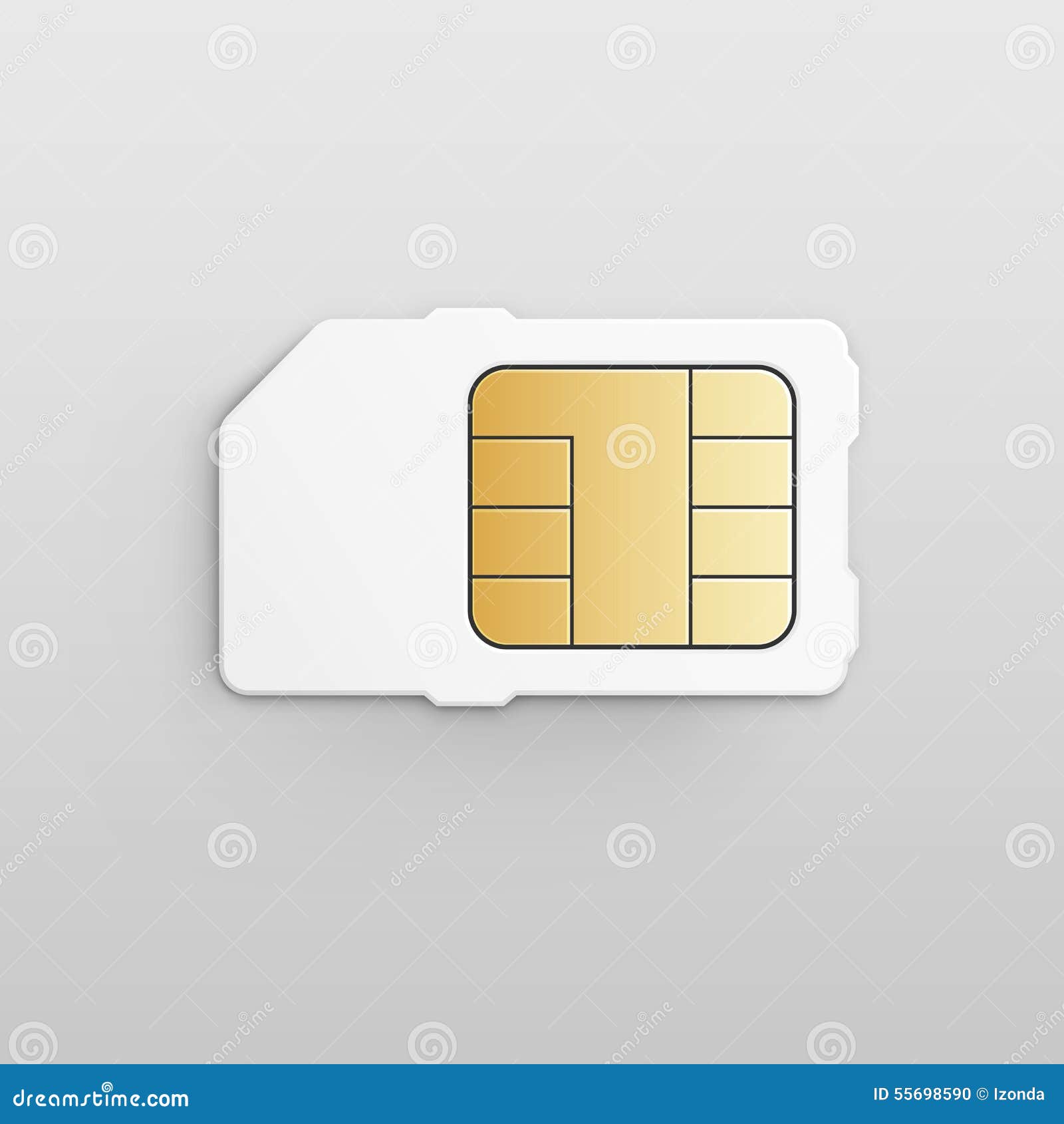 Vector Mobiele Cellulaire Telefoon Sim Card Chip Vector Illustratie ...