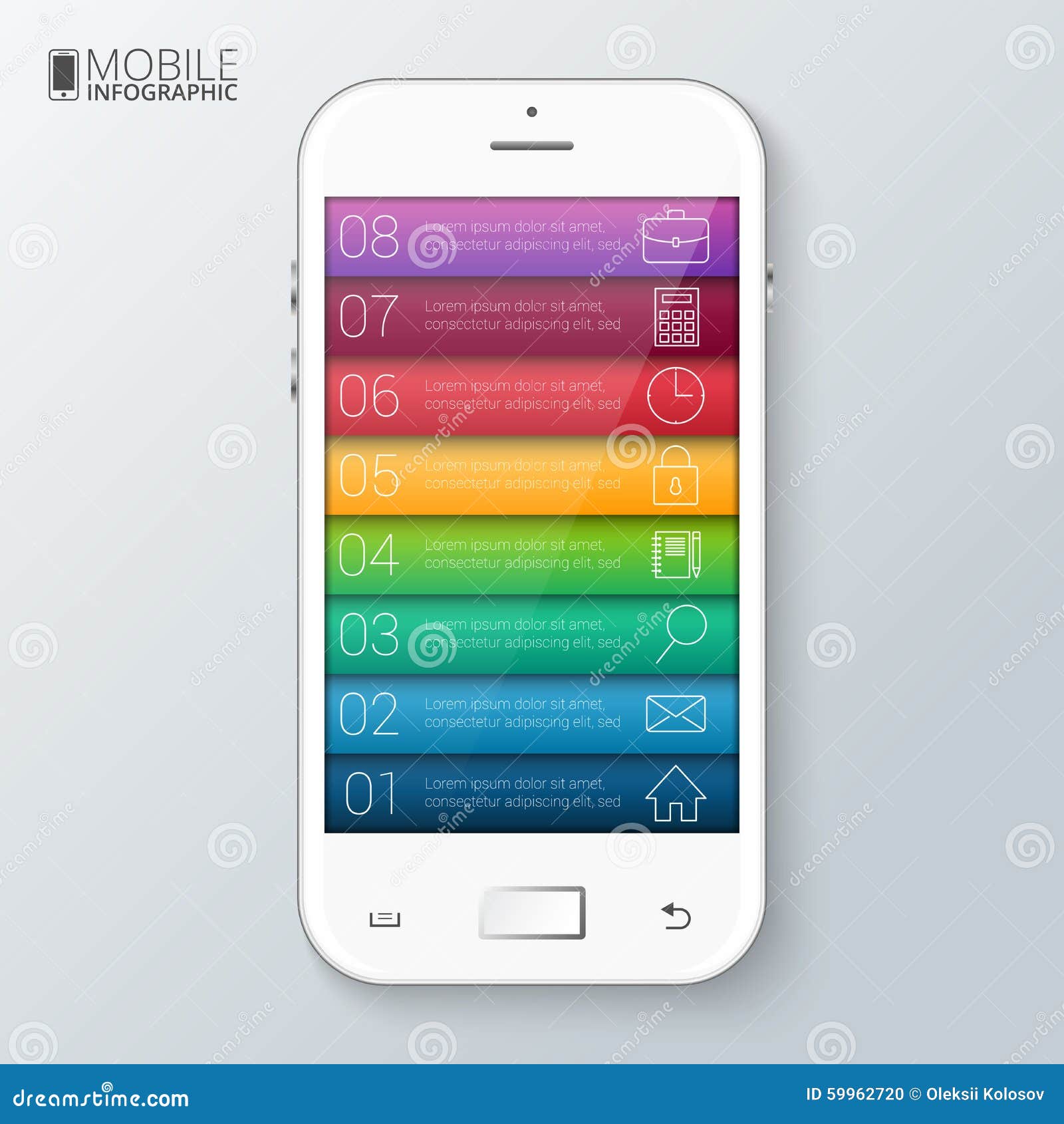 Vector Mobiele Telefoon Voor Infographic Vector Illustratie ...