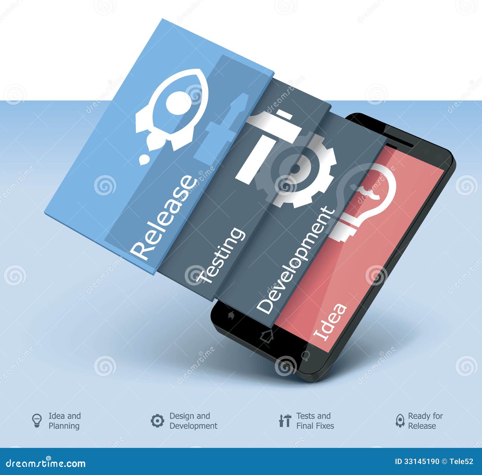 Vector Mobile App Development Icon Stock Vector - Illustration of ...