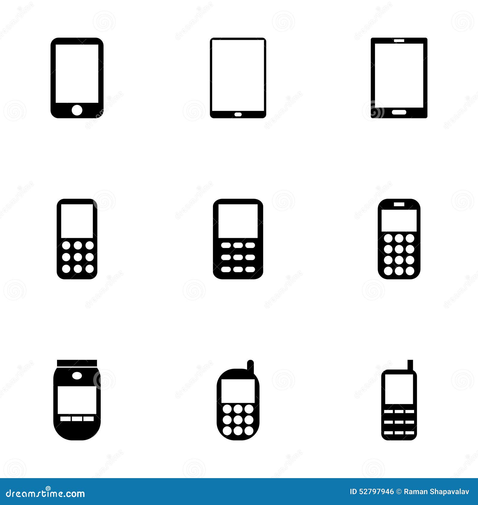 Vector Mobile Phone Icon Set | CartoonDealer.com #52797946