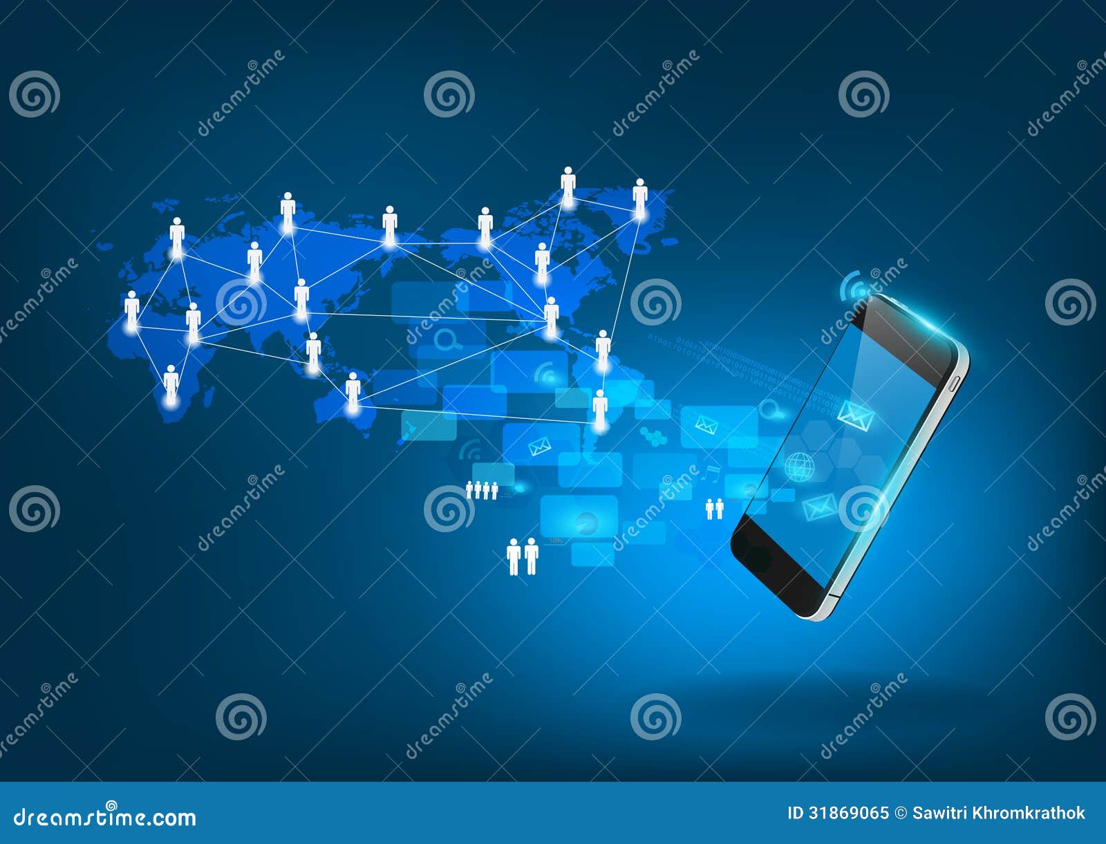 Vector Mobile Phone Technology Business Concept Stock Vector ...