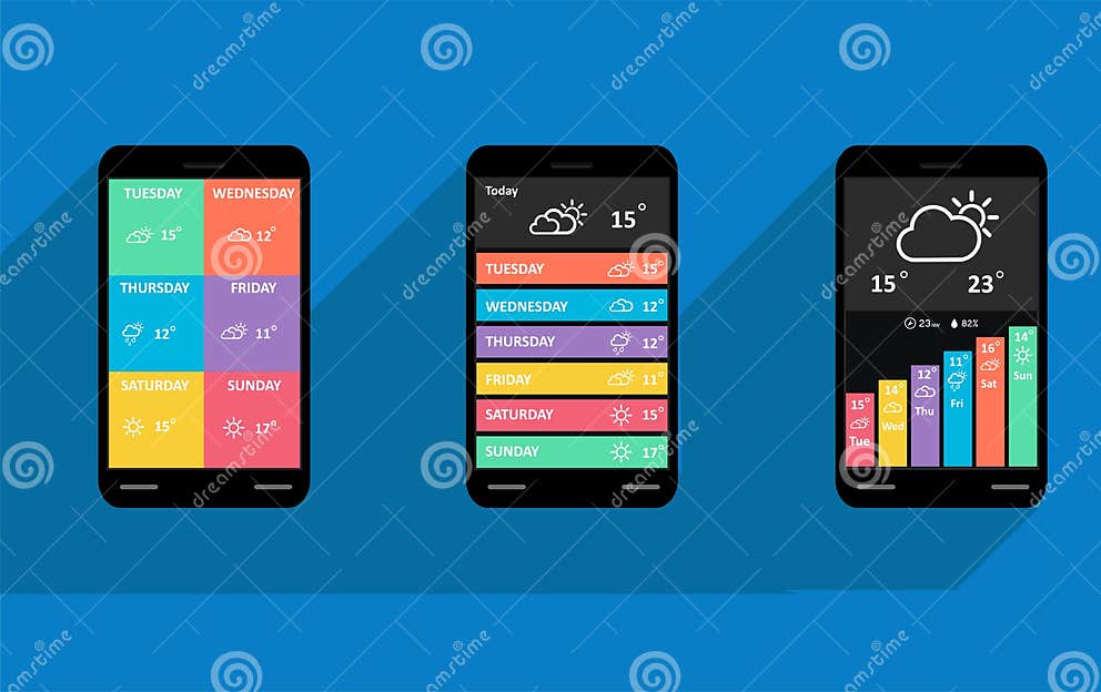 Vector Mobile User Interface Design Stock Vector - Illustration of ...