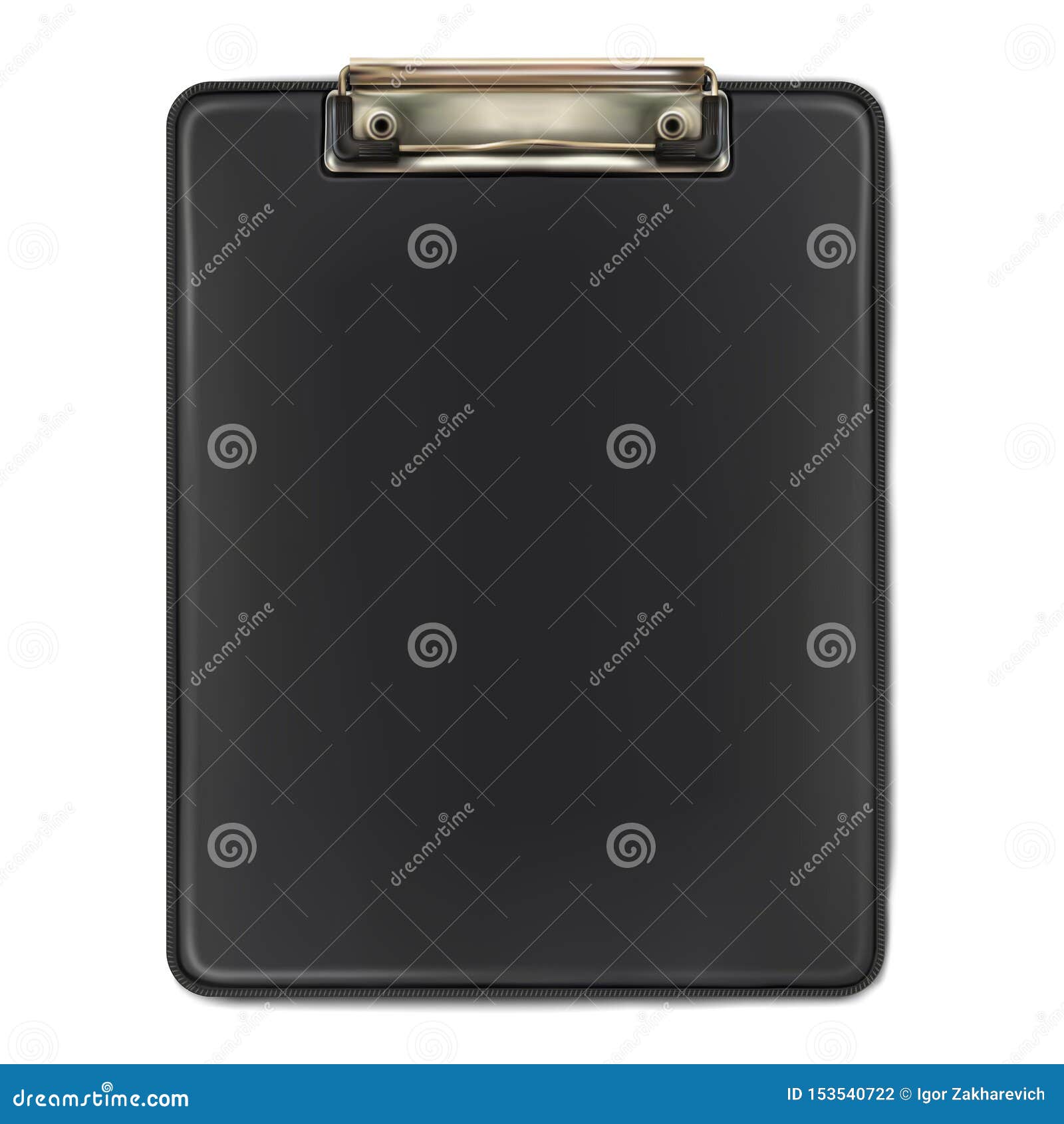 Black Clipboard Isolated on White Background. Stock Illustration ...