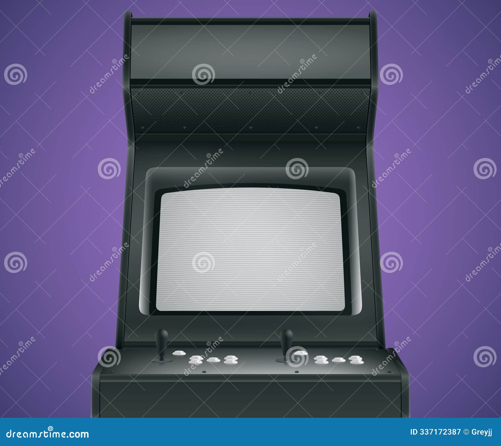 Vector Mock-up of Black Retro Arcade Machine or Cabinet Stock ...