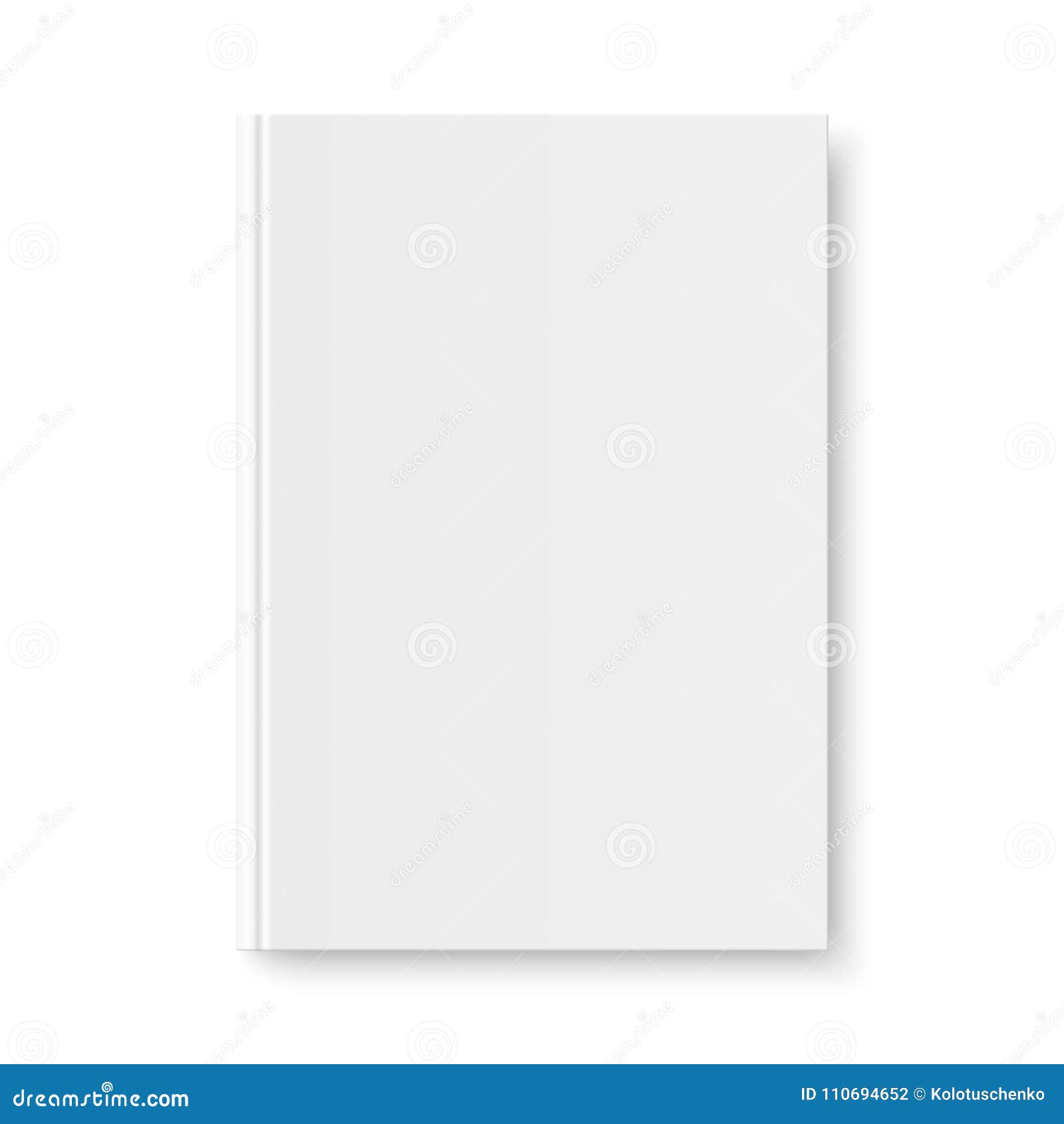 Vector Mock Up Of Book White Blank Cover Stock Vector Illustration Of
