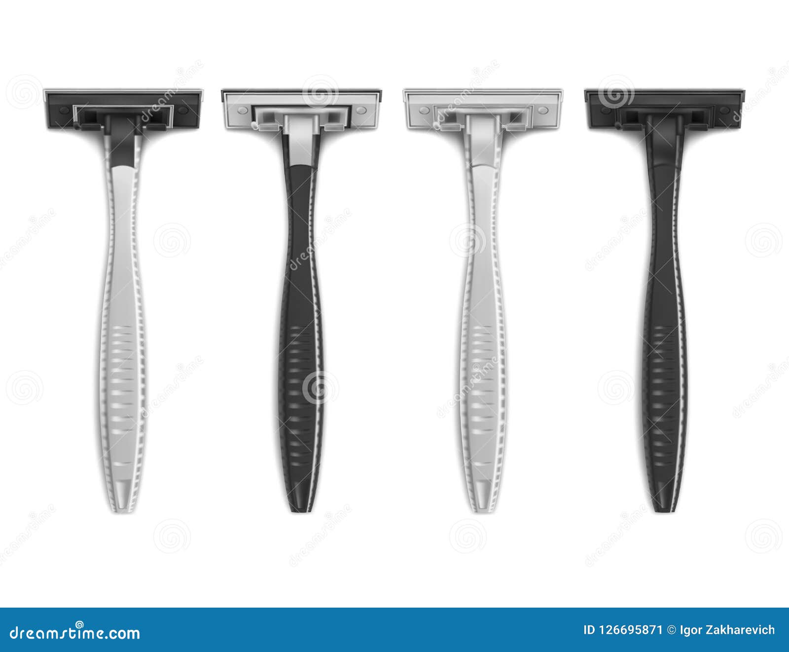 Set Black and White Shaving Machine Stock Image - Image of clean ...