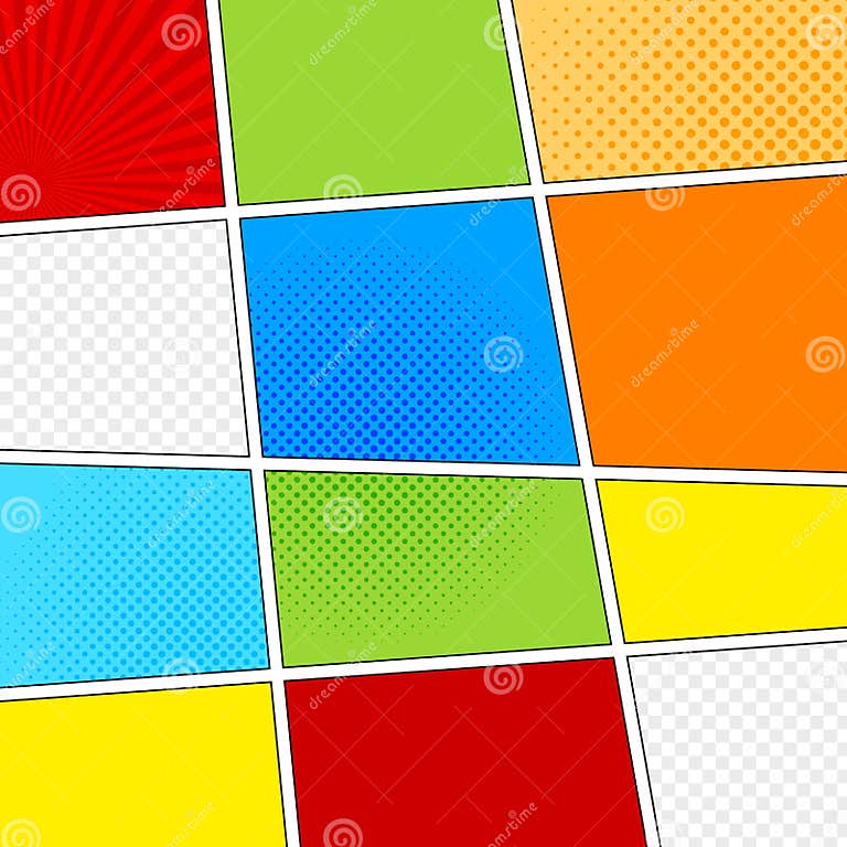 Vector Mock Up Of A Typical Comic Book Page Stock Vector Illustration