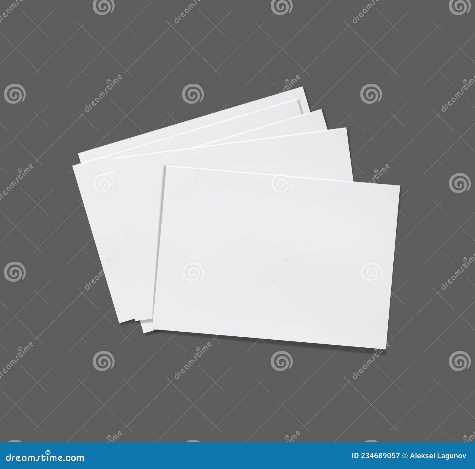 Vector Mockup of Business Cards, Cards Stack, White. Stock Illustration ...