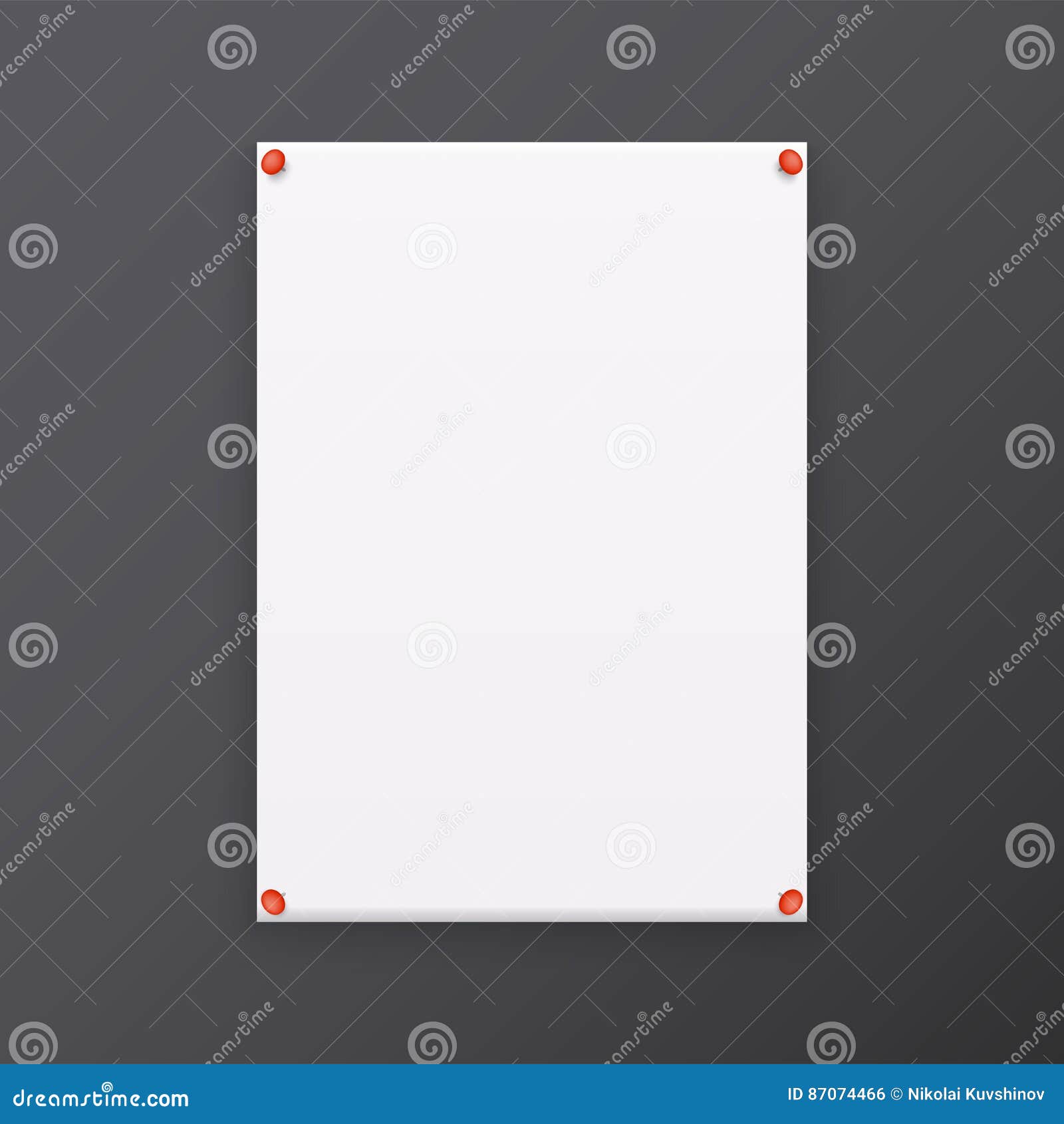 Vector A4 mockup stock vector. Illustration of canvas - 87074466
