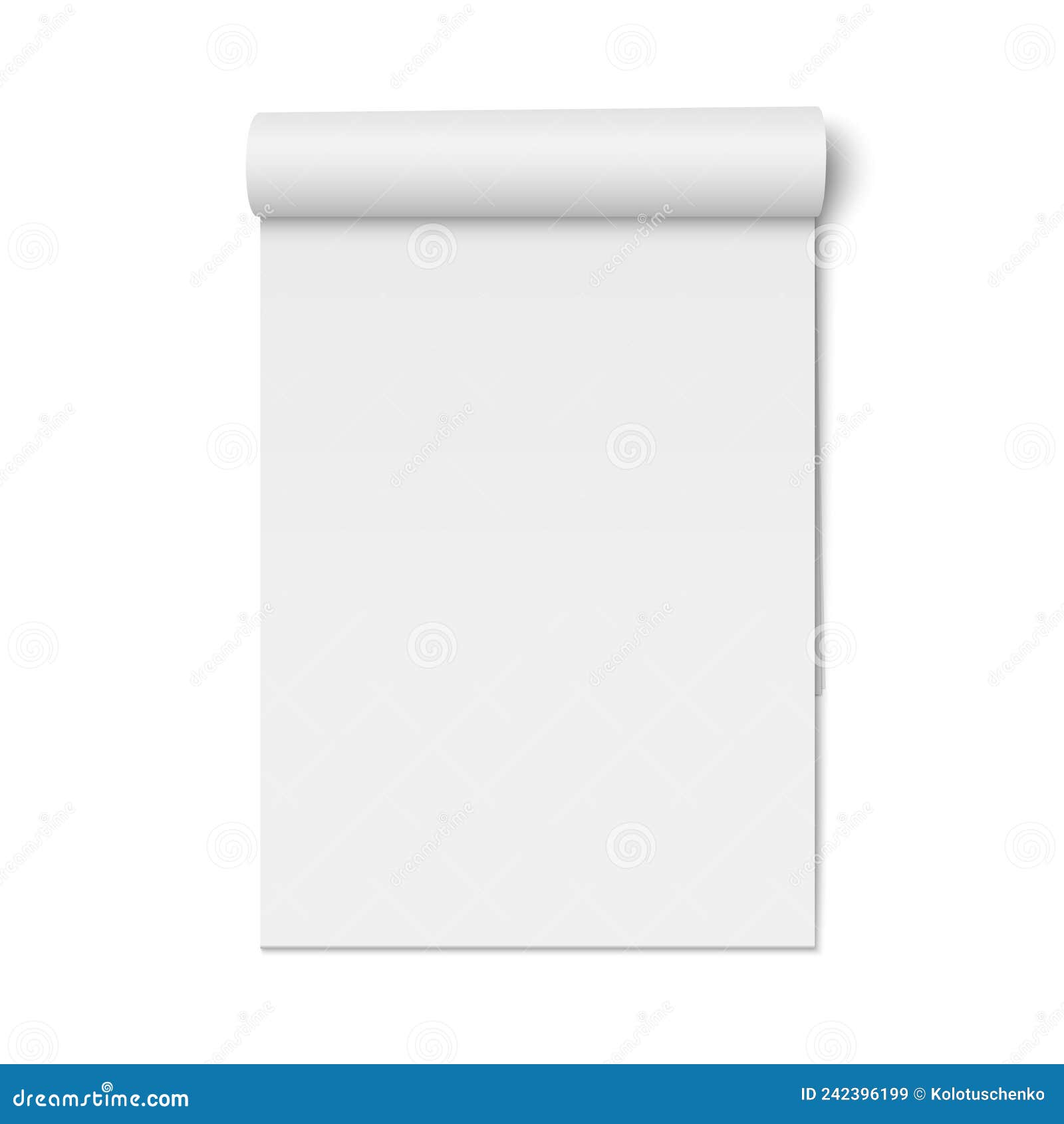 Vector Mockup of Magazine with Folded Paperback Stock Vector ...