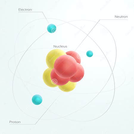 Vector model of atom stock vector. Illustration of nuclear - 59685455
