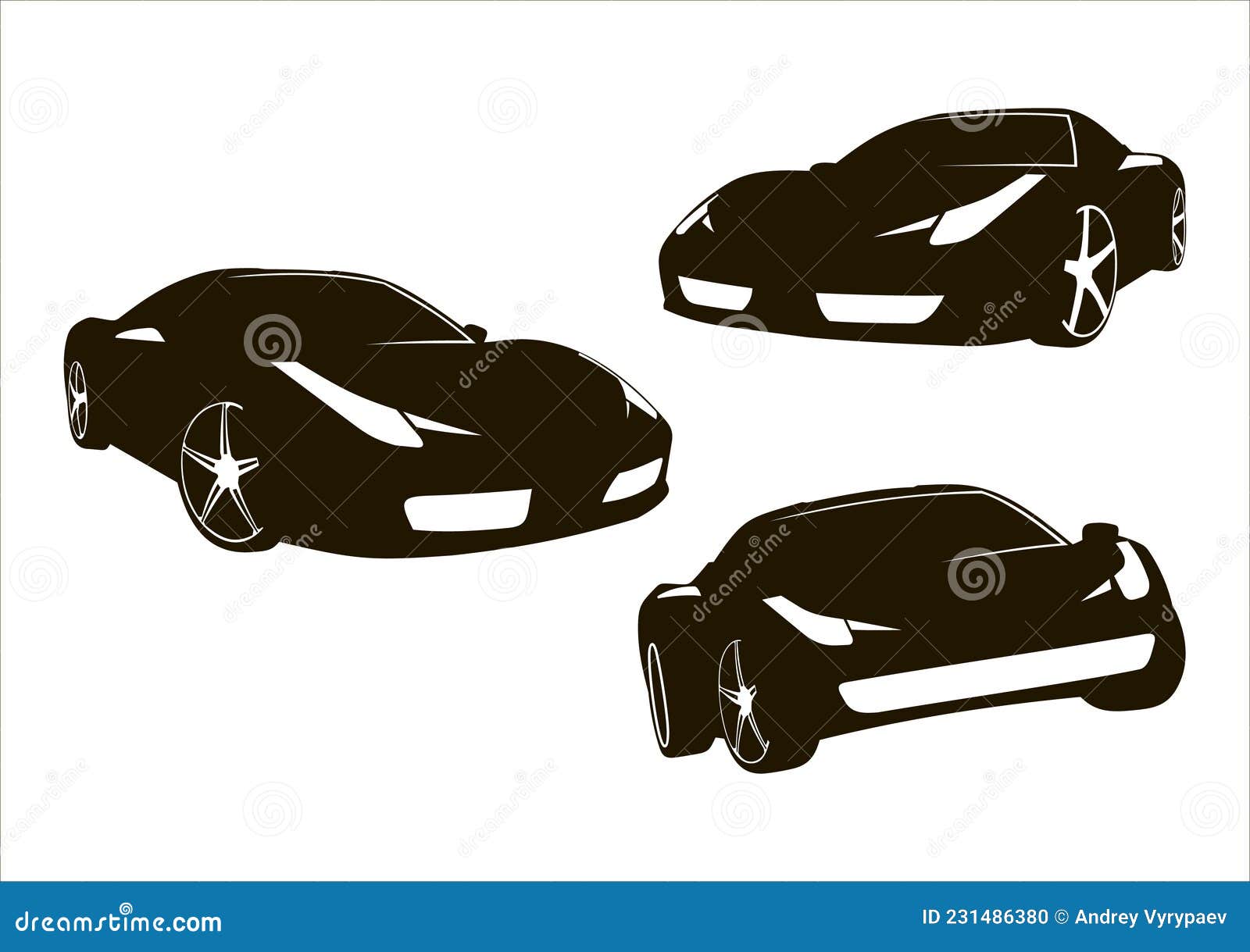 Vector models of cars stock vector. Illustration of cars - 231486380