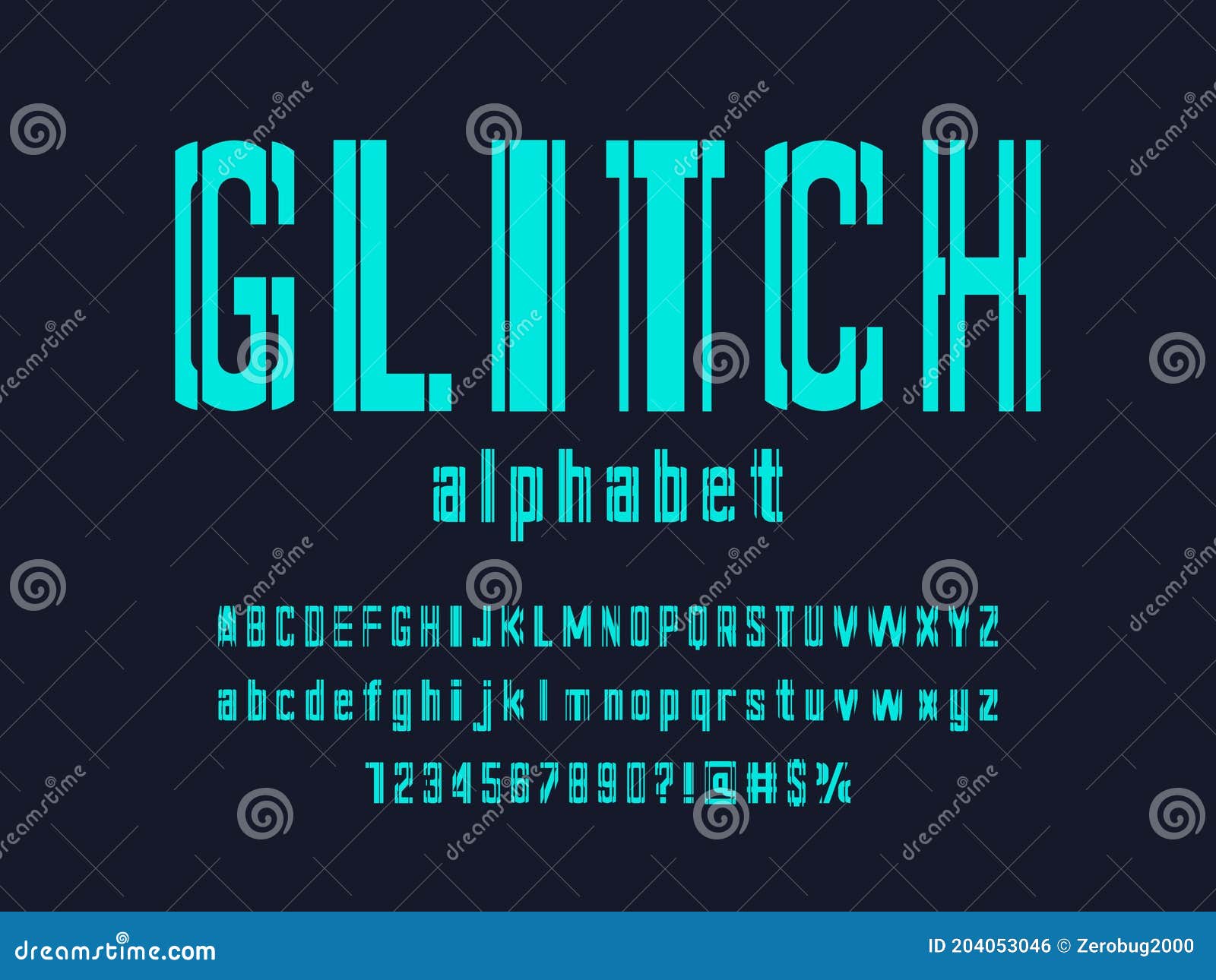 Abstract font stock vector. Illustration of lettering - 204053046