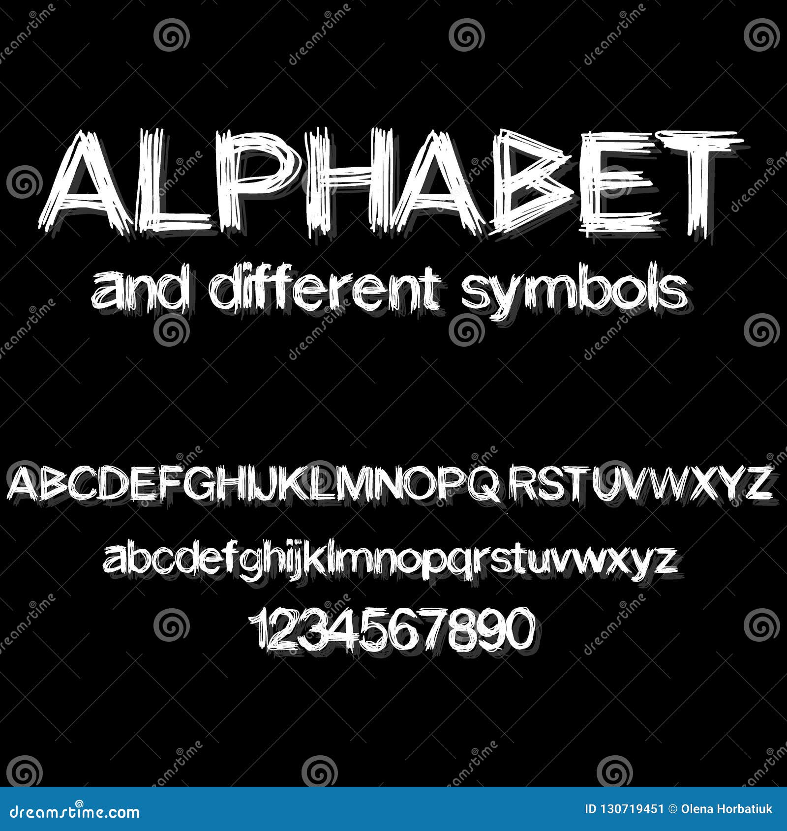 Abstract Font For Titles. Vector Alphabet. You Can Change The Li ...
