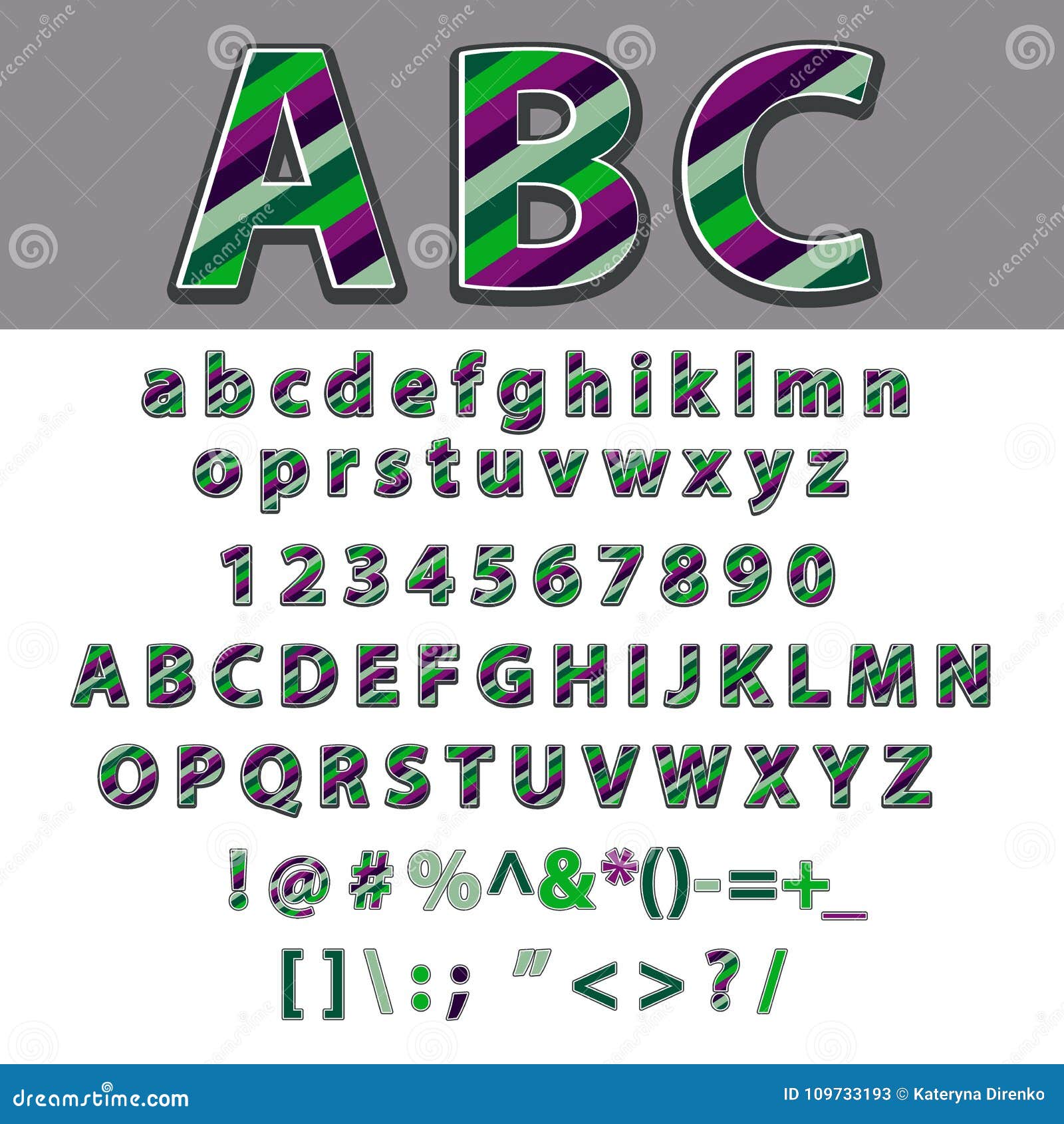 Vector of Modern Abstract Font and Alphabet Stock Illustration ...