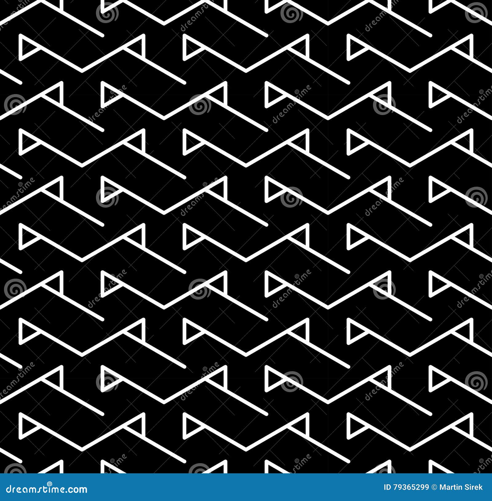 Vector Modern Abstract Geometry Triangle Pattern. Black and White ...