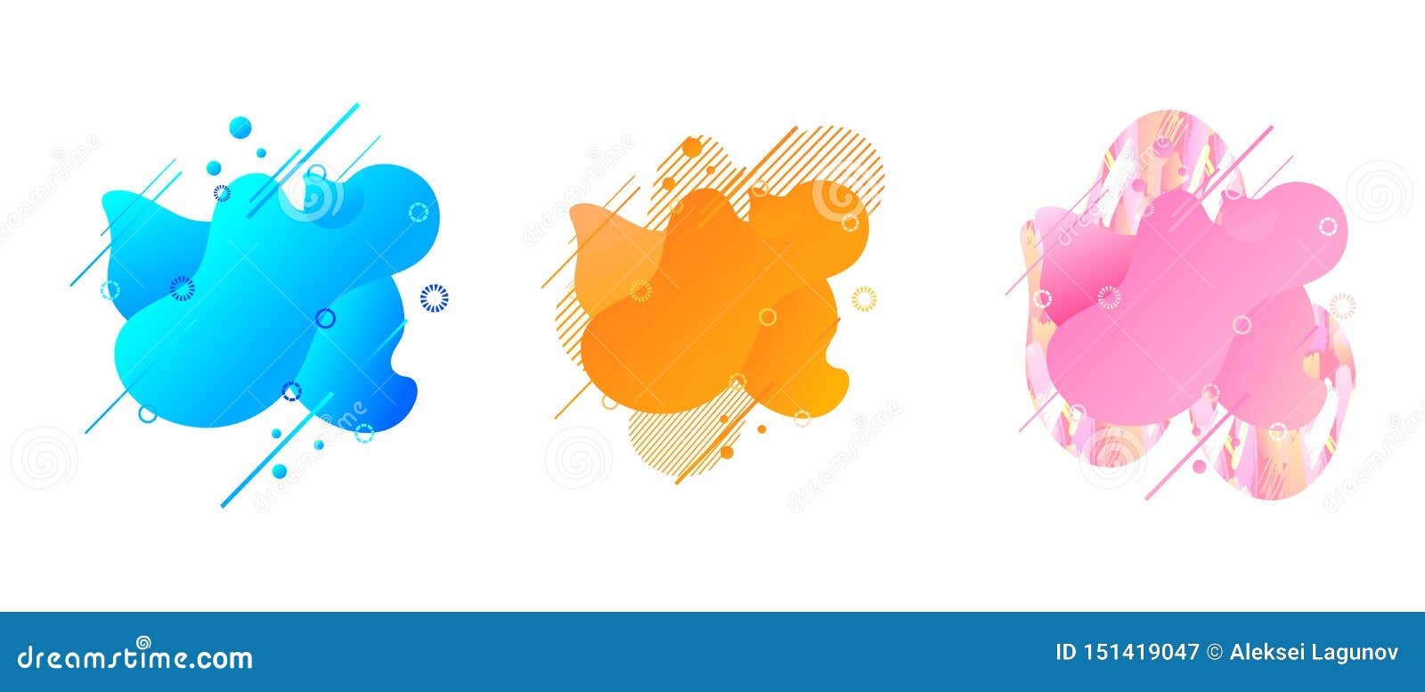 Vector Modern Abstract Liquid Shaped Graphic Design Elements Isolated ...