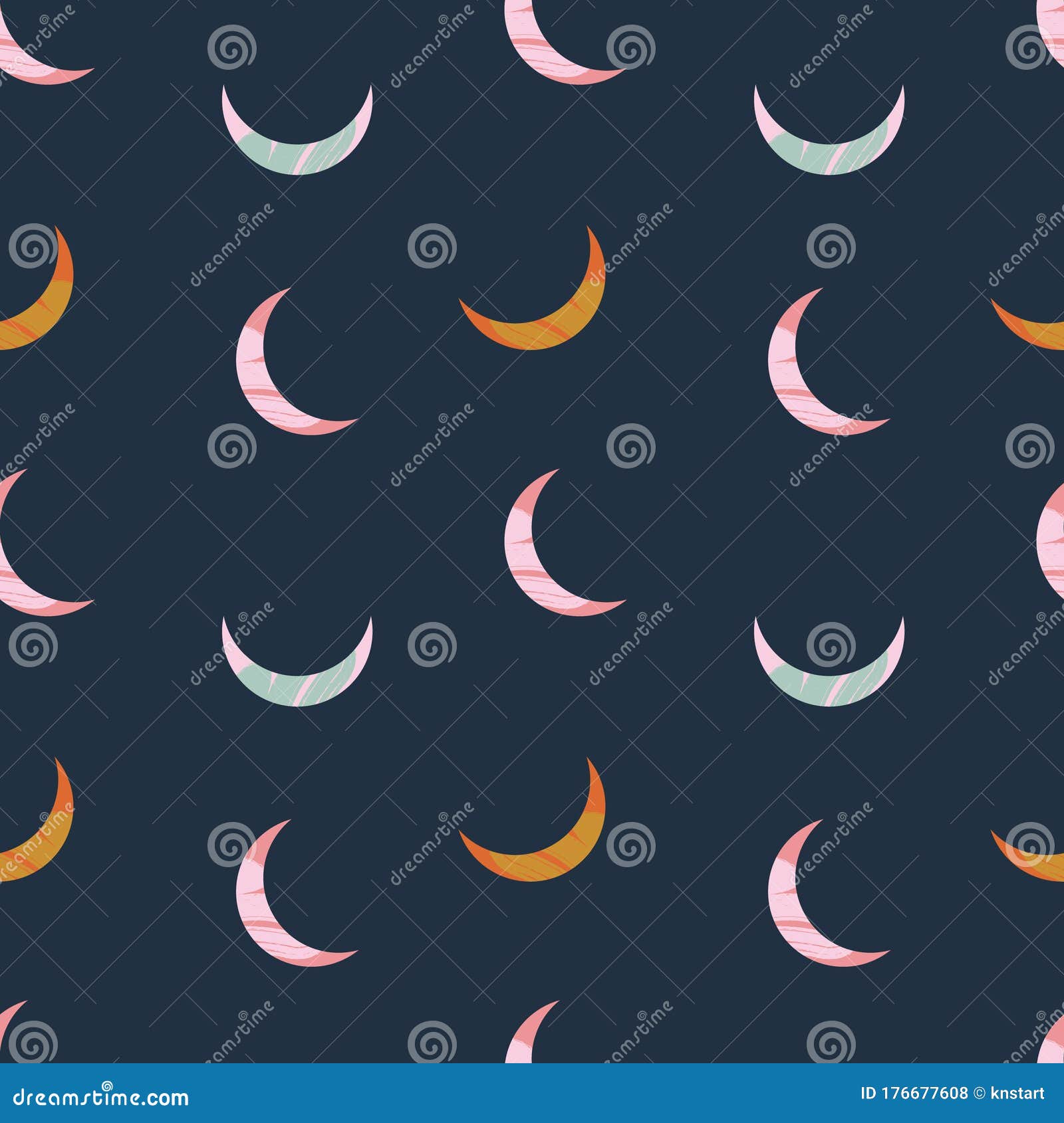 Vector Modern Abstract Moon Crescent Set. Ornamental Cosmic Design ...