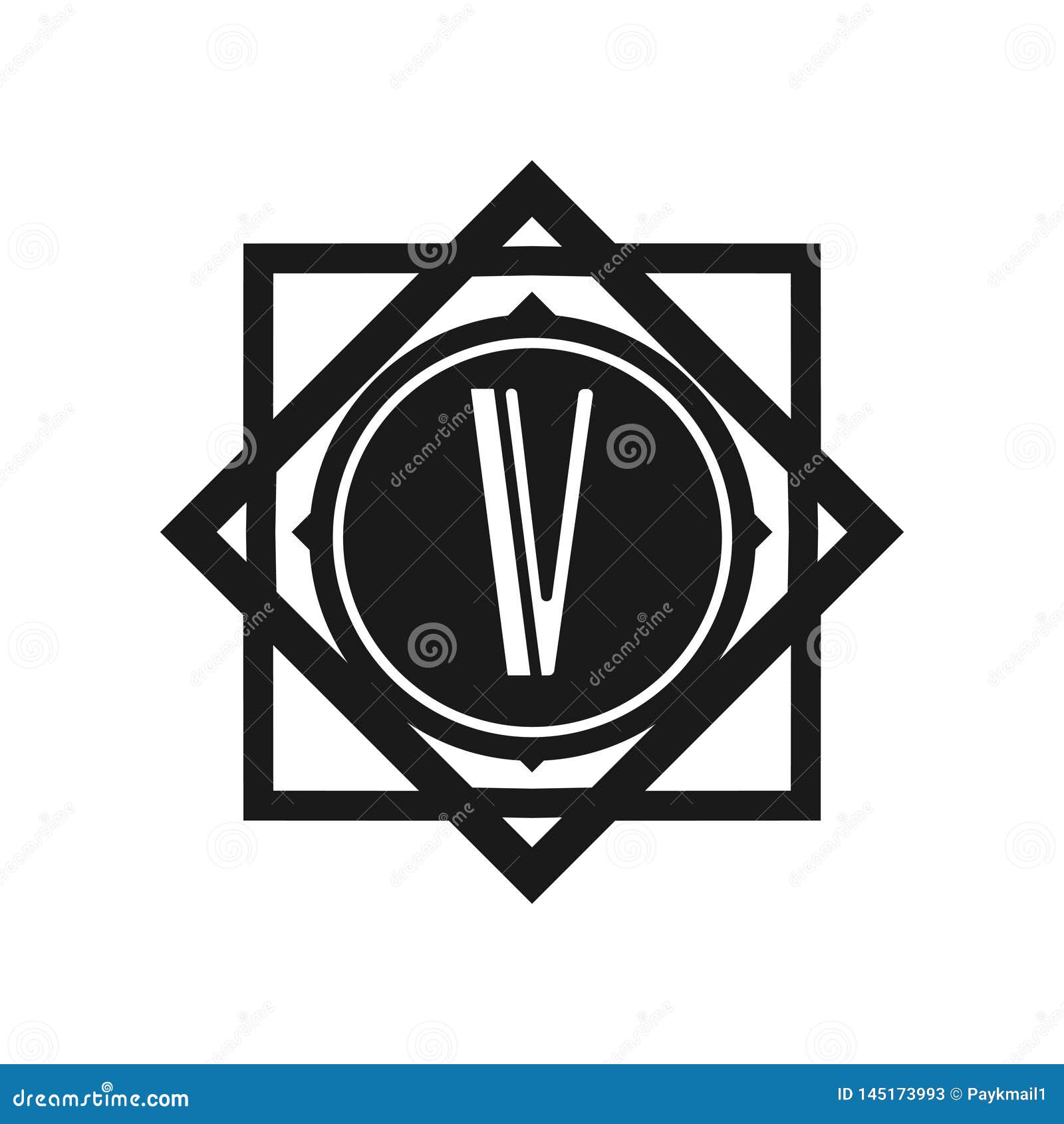 Art Deco Modern monogram stock vector. Illustration of logotype - 145173993