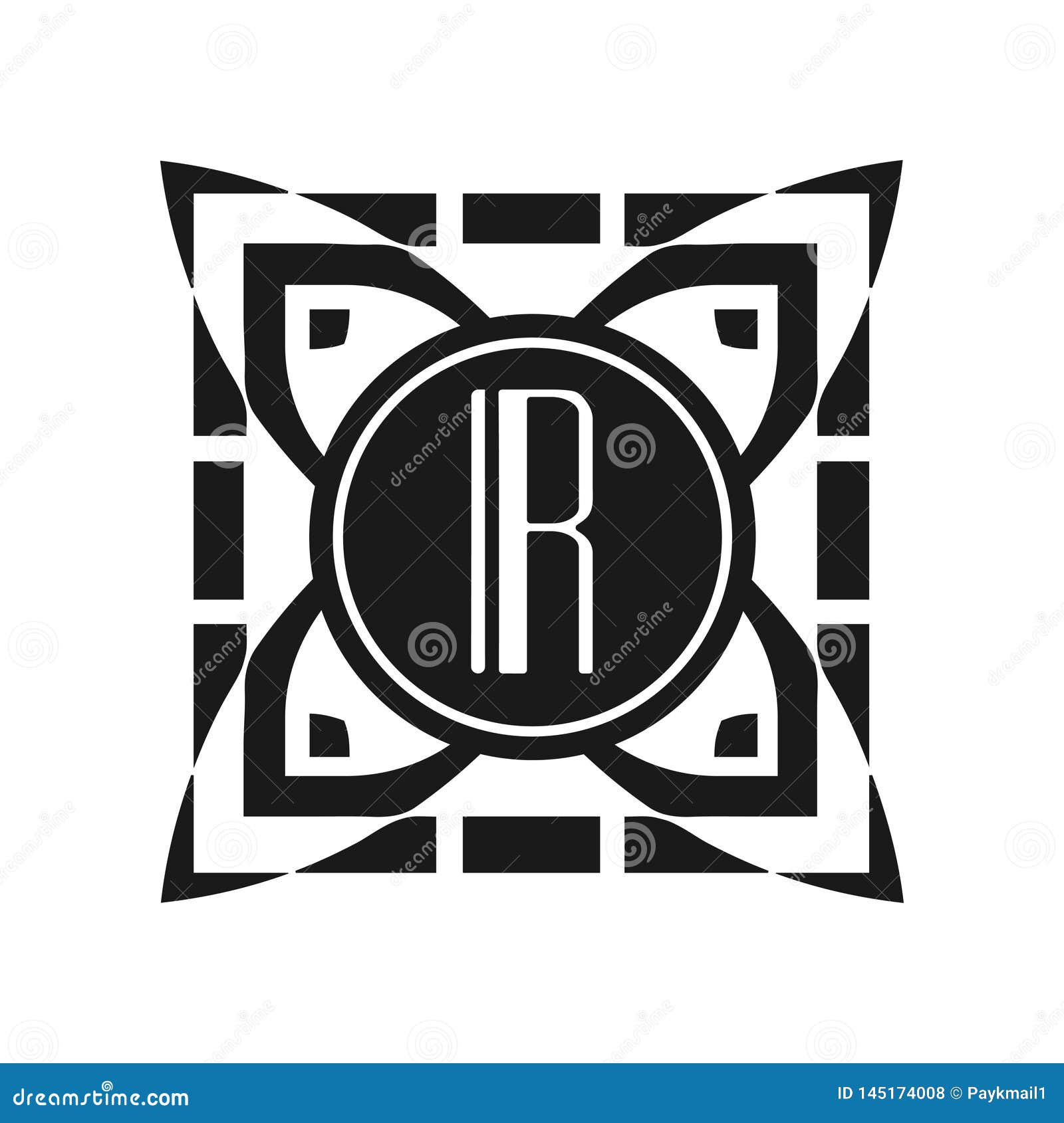 Art Deco Modern monogram stock vector. Illustration of logotype - 145174008