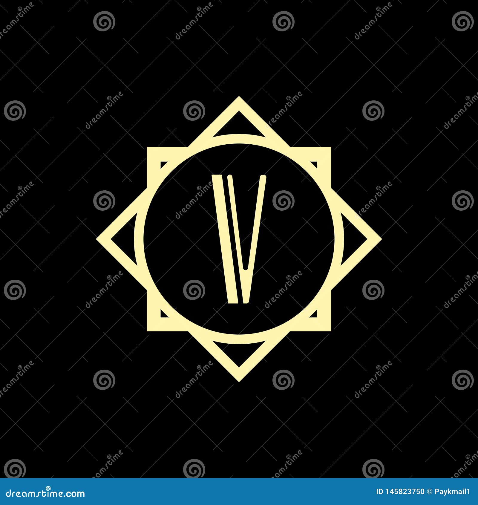 Art Deco modern monogram stock vector. Illustration of authentic ...