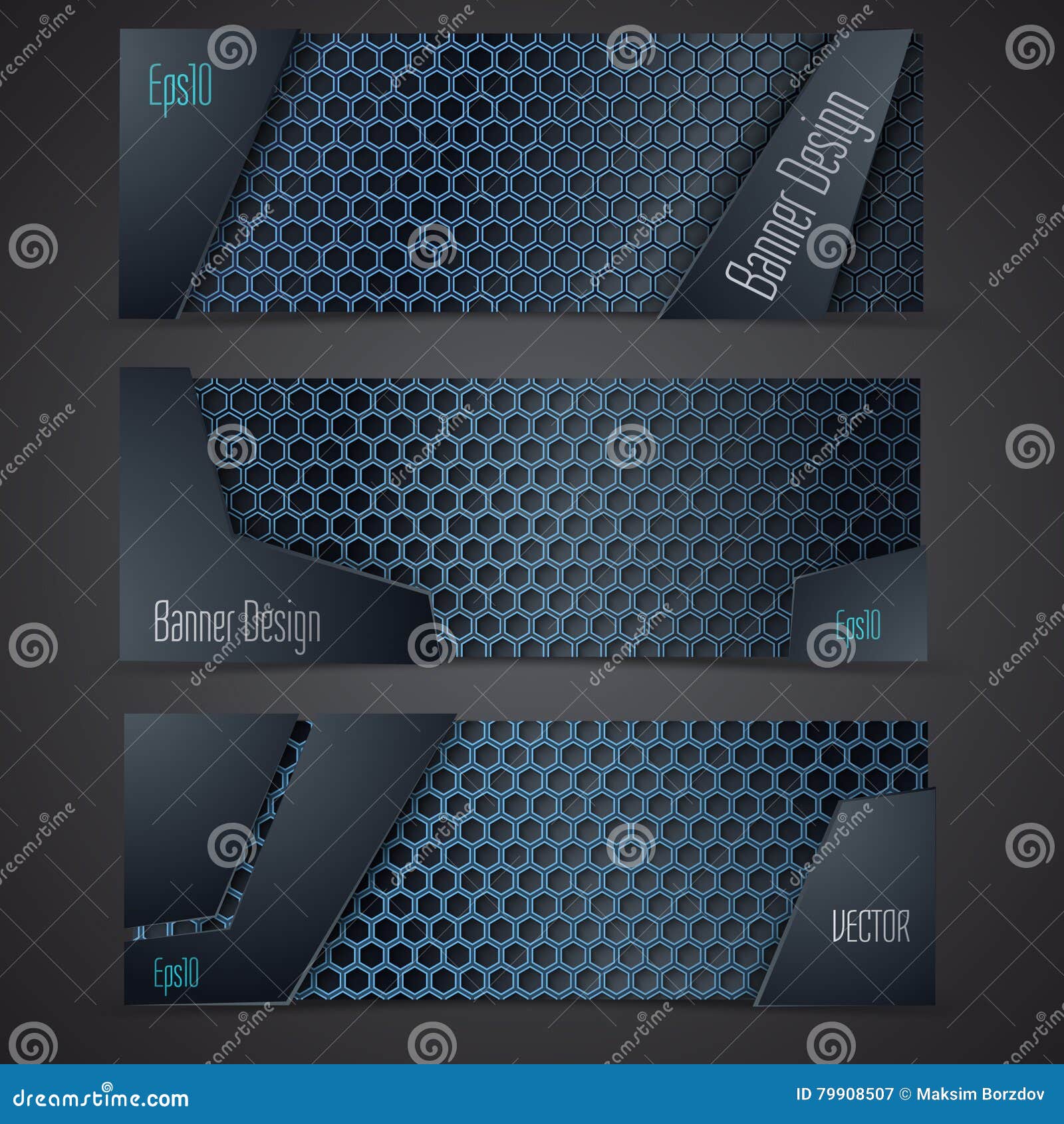Vector Modern Banners Set with Texture Stock Vector - Illustration of ...