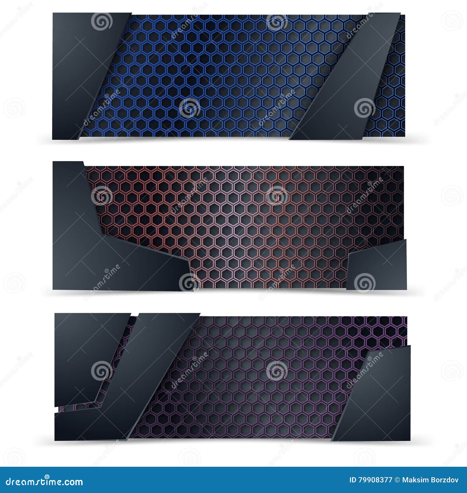 Vector Modern Banners Set with Texture Stock Vector - Illustration of ...