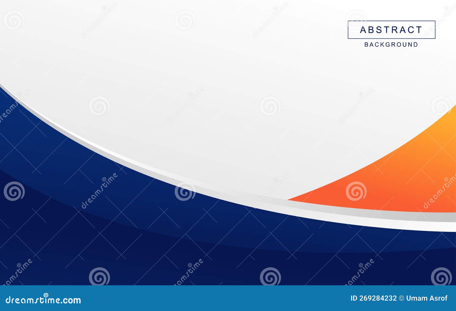 Vector Modern Blue and Orange Business Presentation Template Stock ...