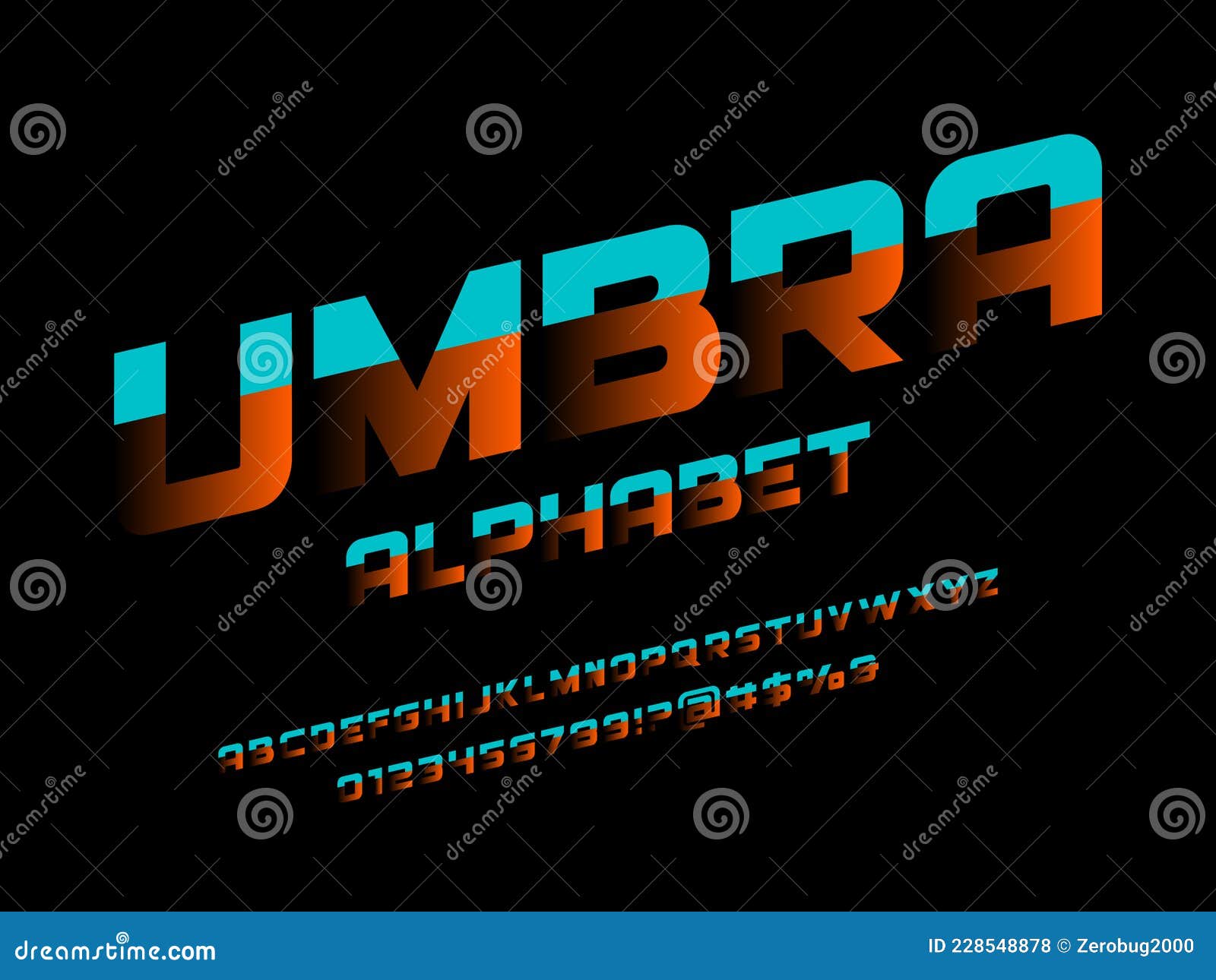Shadow display font stock vector. Illustration of design - 228548878