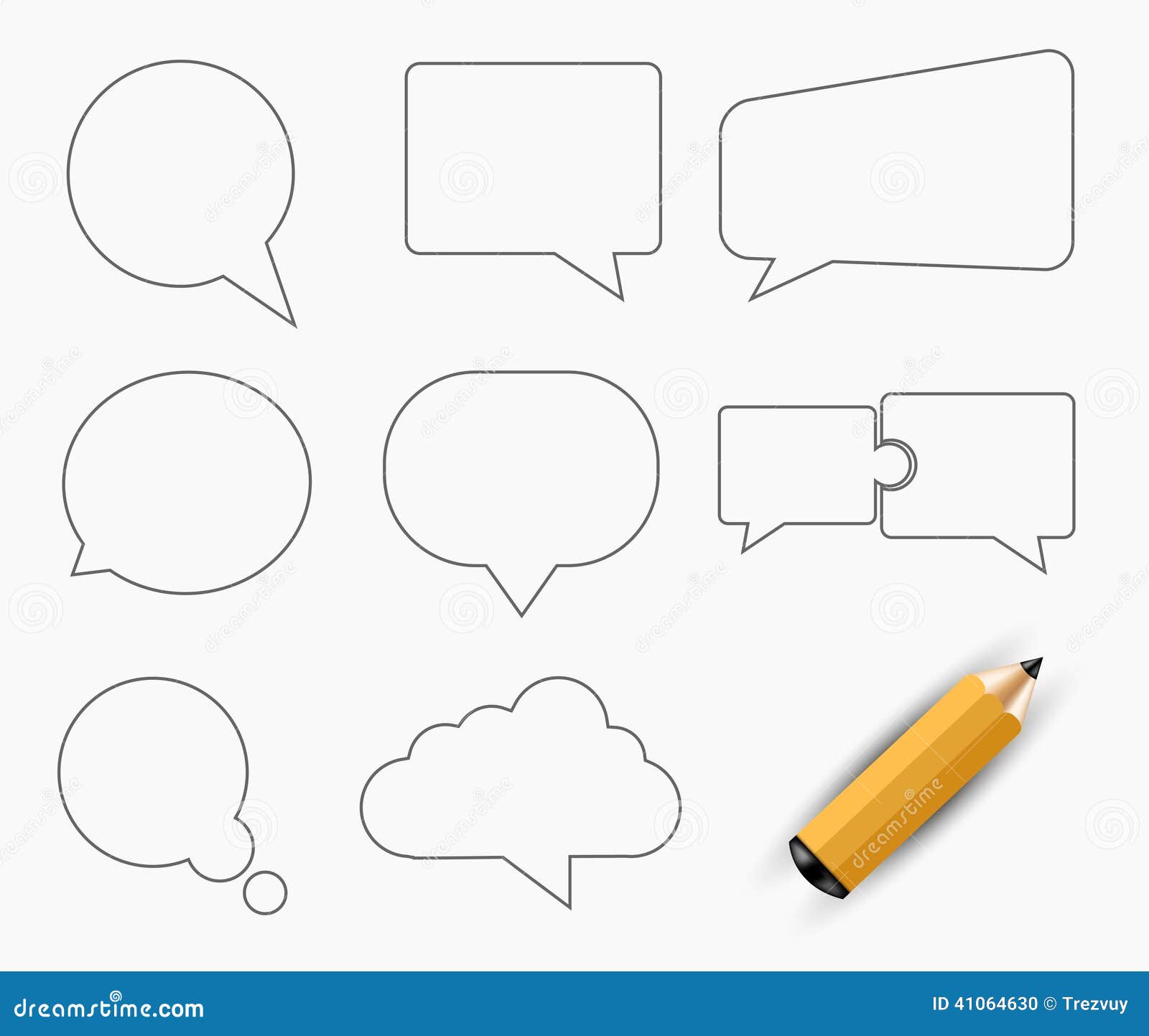 Vector Modern Bubble Speech Icons Set. Stock Vector - Illustration of ...