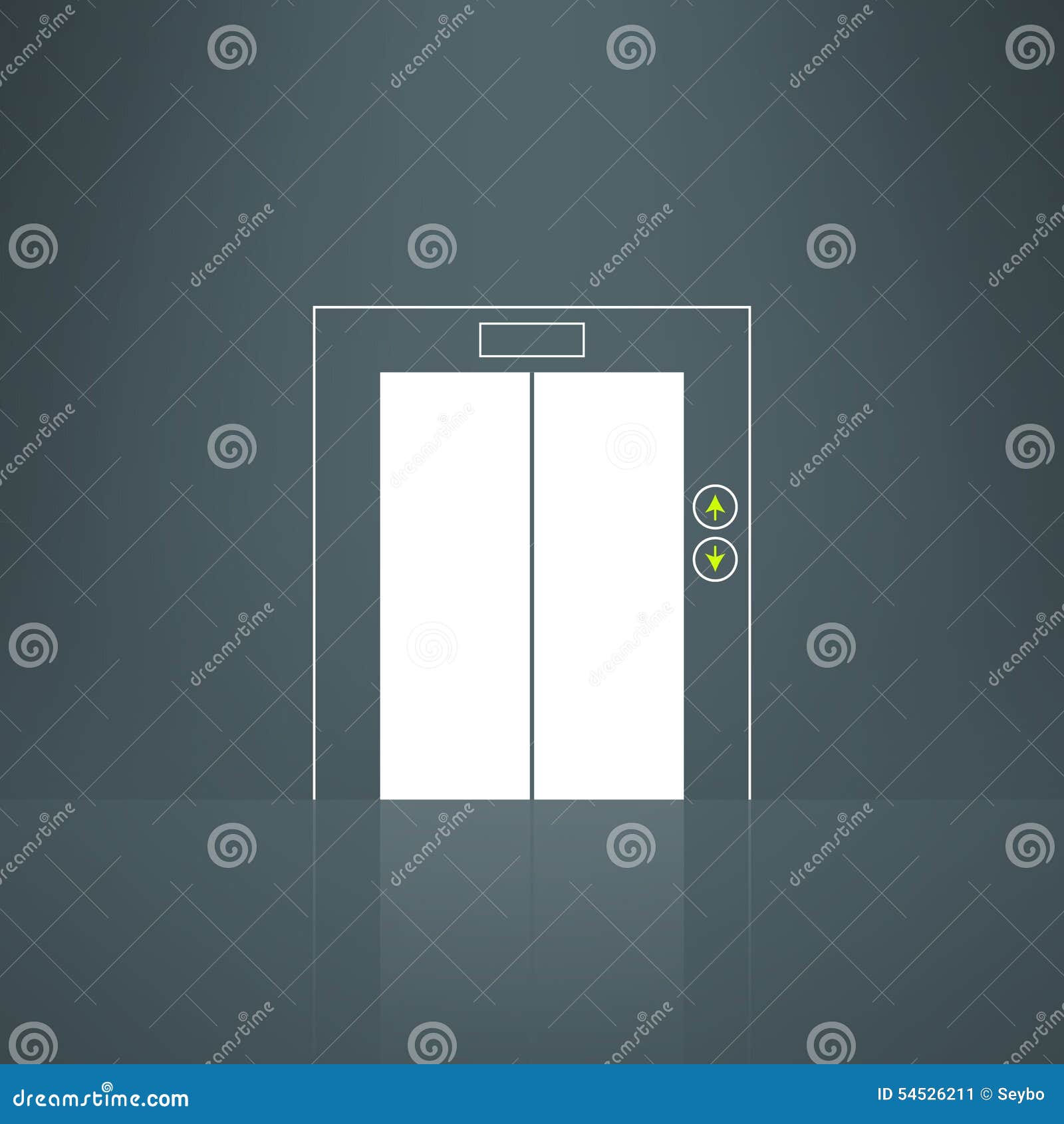 Vector Modern Building Steel Elevator with Stock Vector - Illustration ...