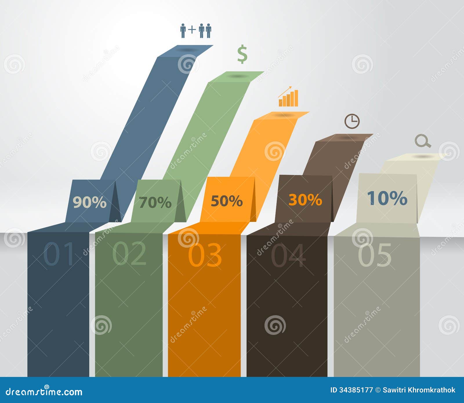 Vector Modern Business Steps To Success Charts and Stock Vector ...