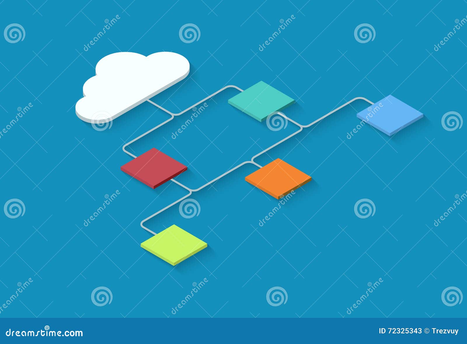 Vector Modern Cloud Computing Infographics Background. Stock Vector ...