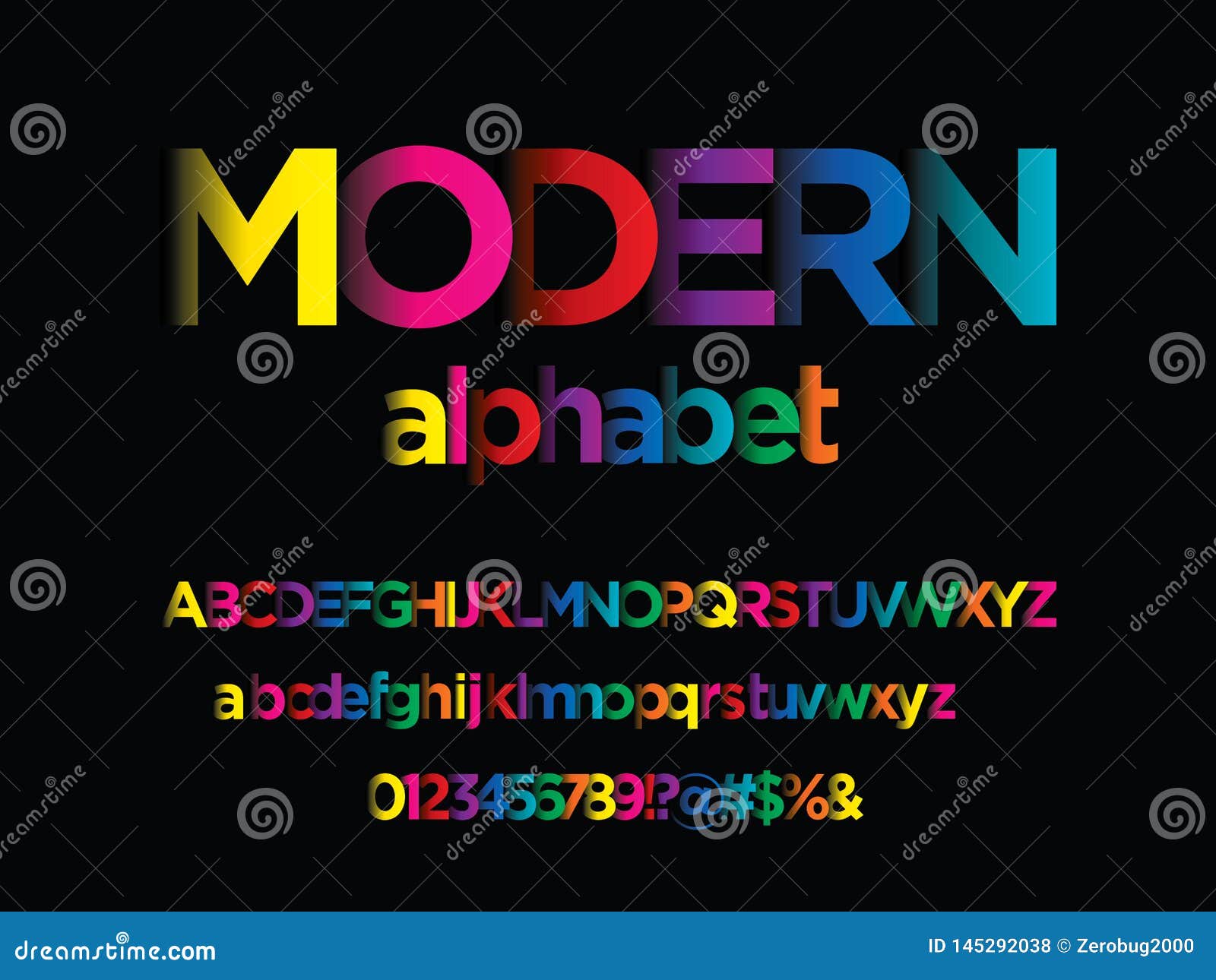 Colorful font stock vector. Illustration of decoration - 145292038