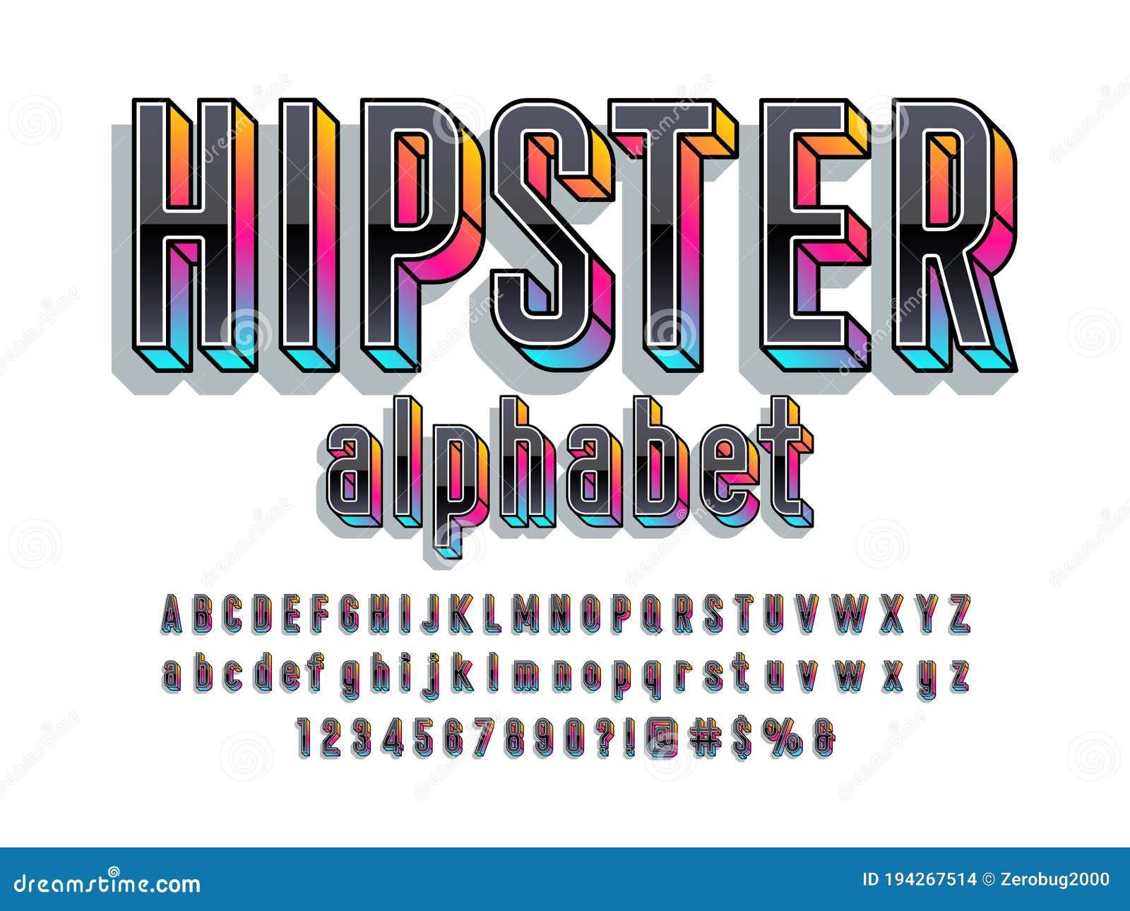 Colorful font stock vector. Illustration of holiday - 194267514