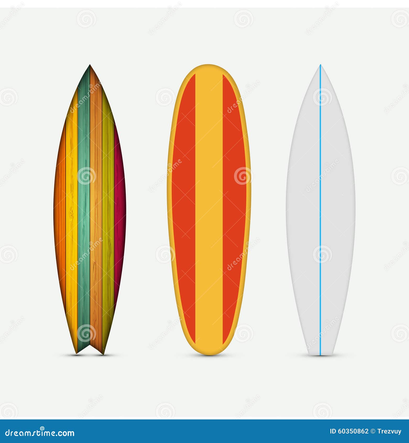 Vector Modern Colorful Surfboard Set Stock Vector - Illustration of ...
