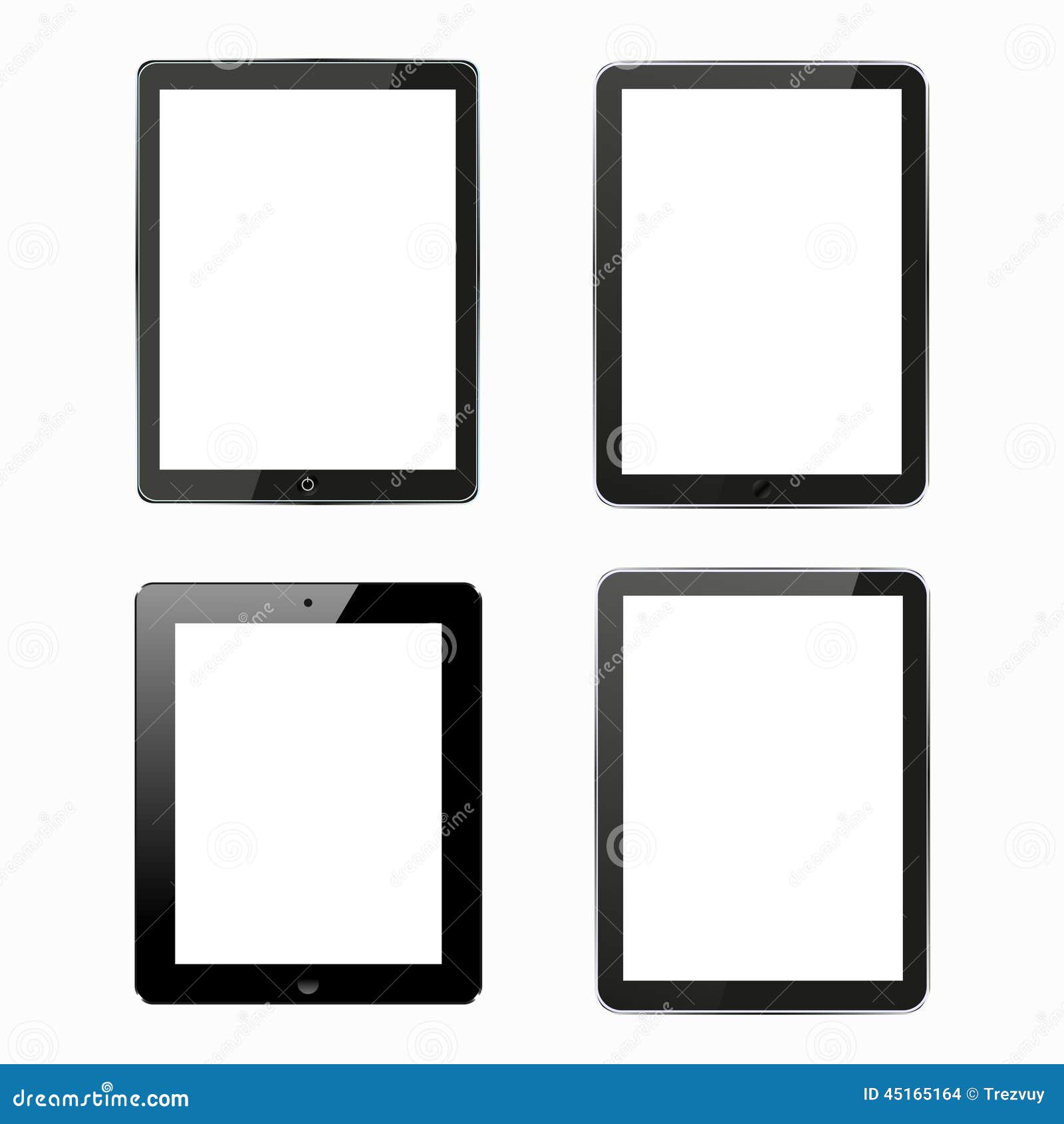 Vector Modern Computer Tablets on White Stock Vector - Illustration of ...
