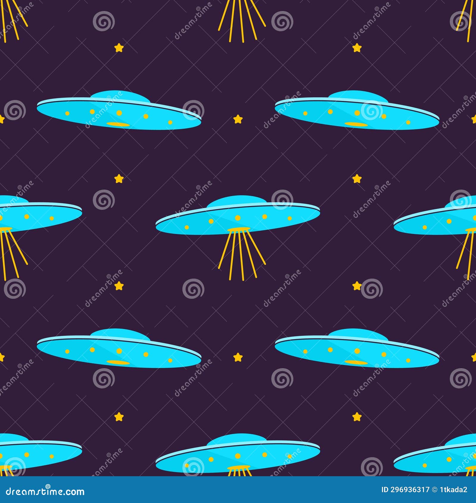 Vector Modern Cool Pattern on the Theme of Space, Aliens and ...
