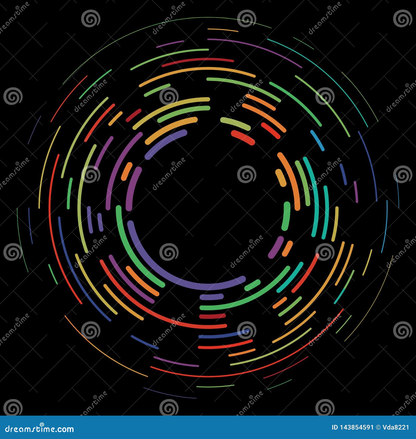 Vector Modern Creative Backdrop of Vivid Multi Colored Curved Elements ...