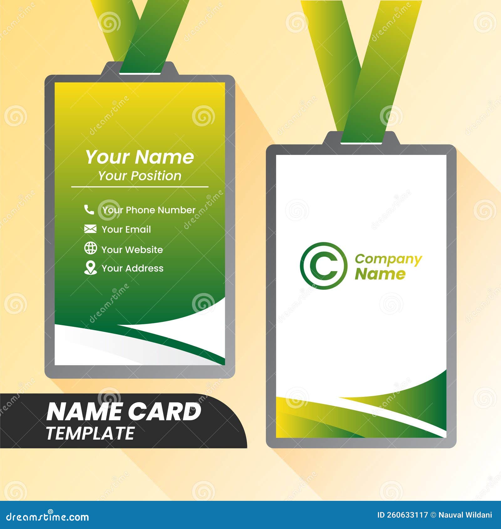 Vector Modern Creative and Clean Name Card Template Stock Vector ...