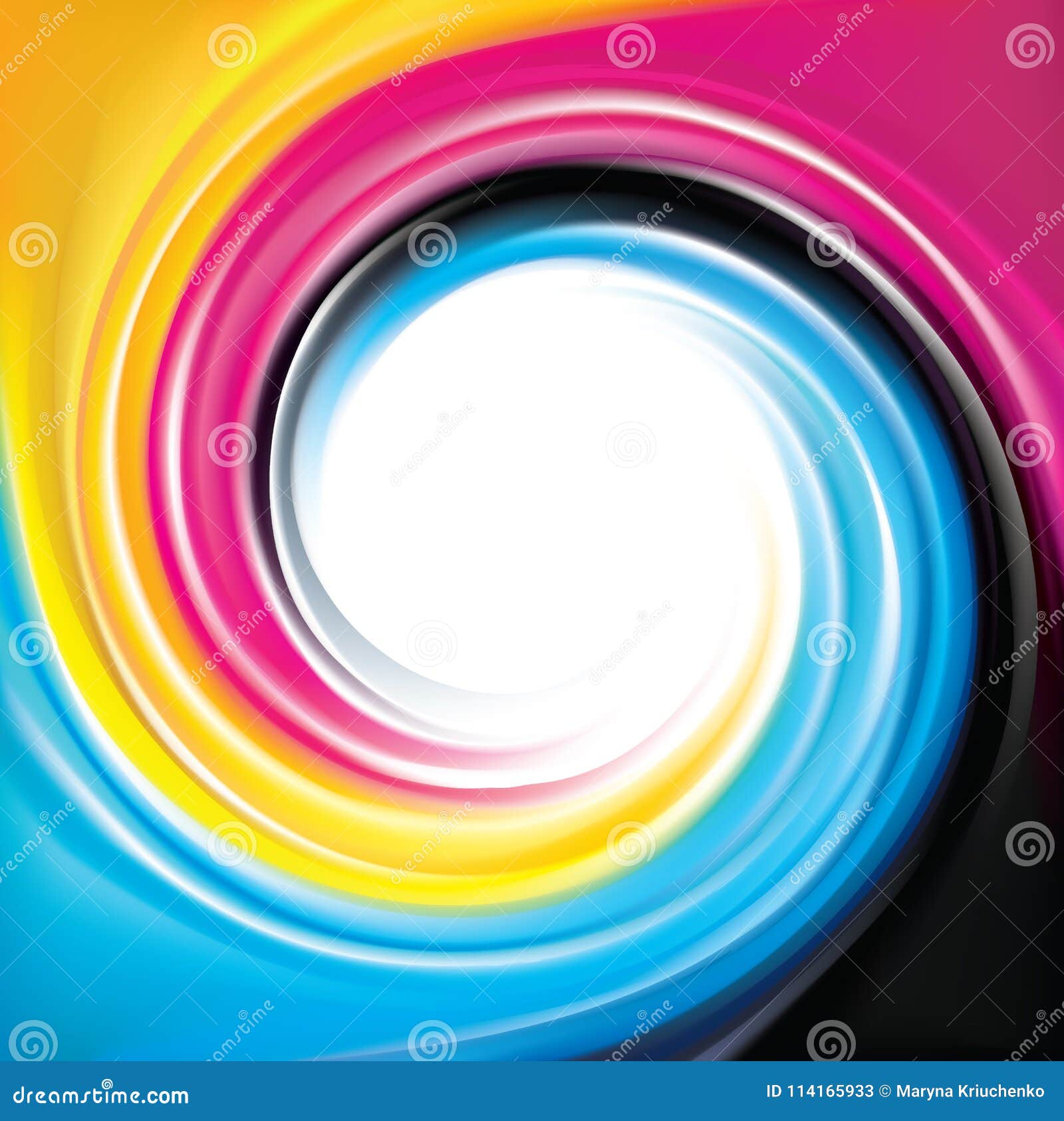 Vector Swirl Background of Primary Colors Printing Process CMYK Stock ...