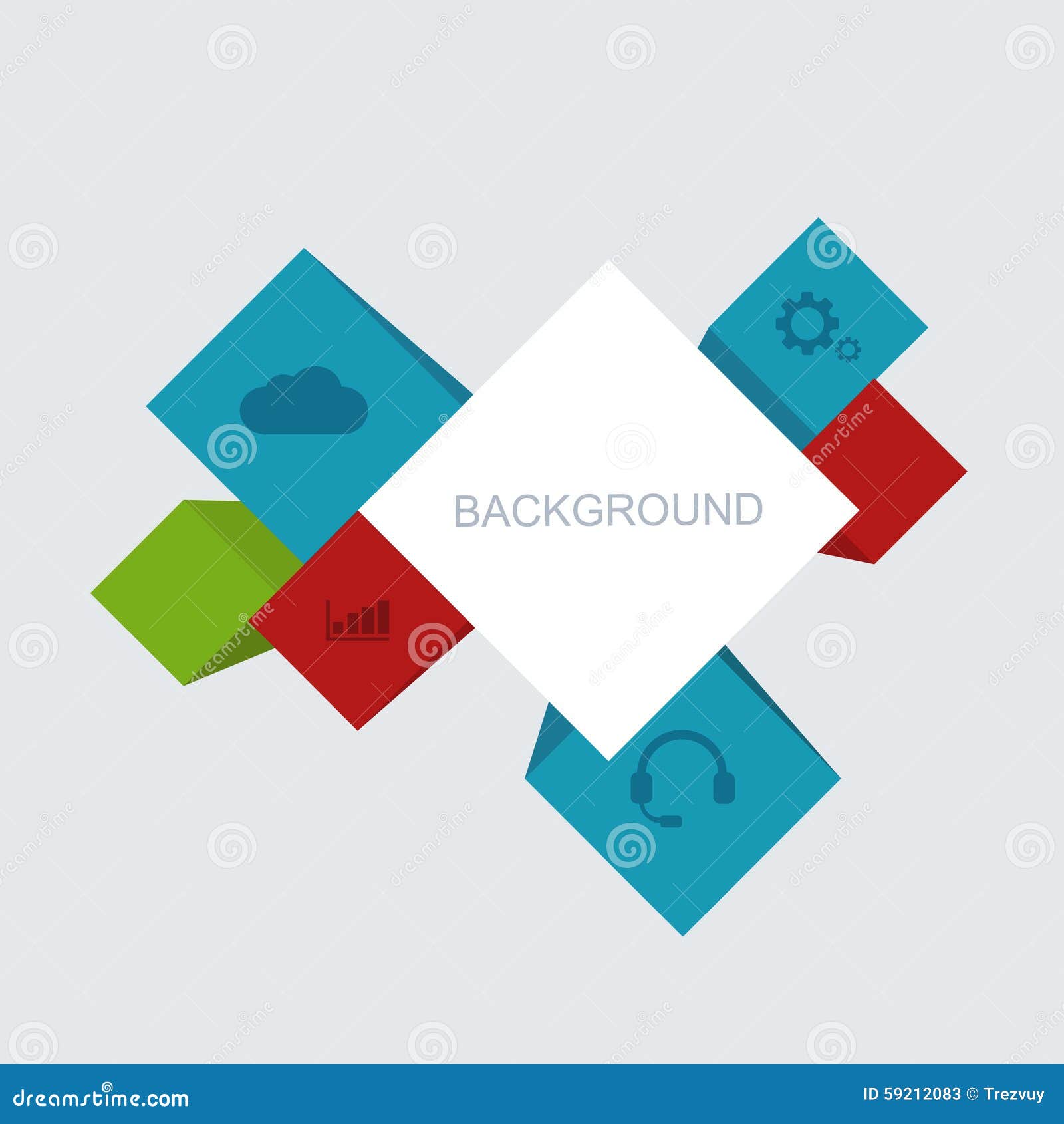 Vector Modern Cube Infographic Background Stock Vector - Illustration ...