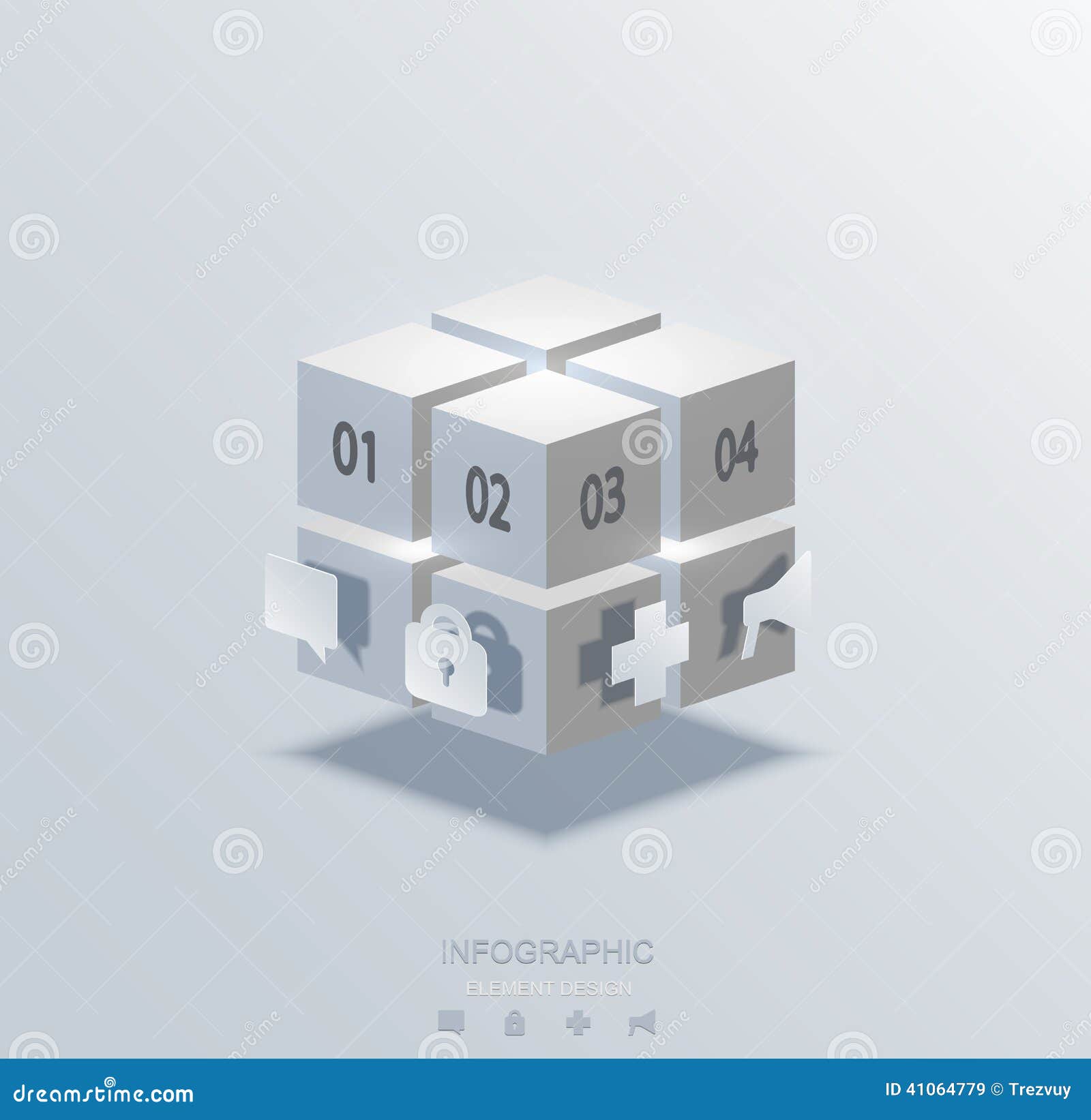Cube Infographics Options Banner, Template, Scheme, Chart, Text Layout ...