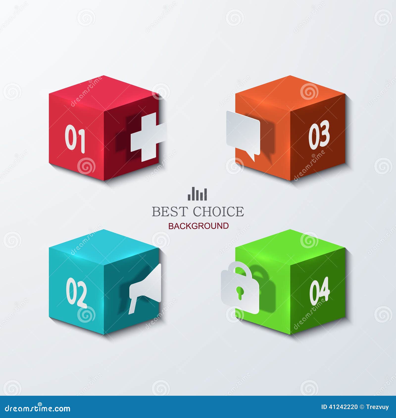 Cube Infographics Options Banner, Template, Scheme, Chart, Text Layout ...