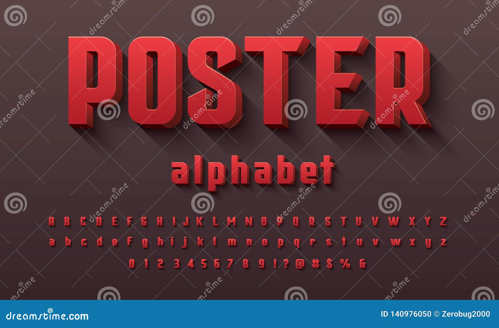 Vector of Modern 3D Bold Alphabet Design Stock Vector - Illustration of ...