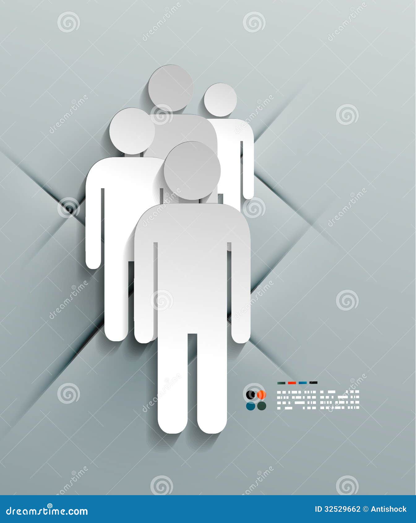 Vector Modern 3d Paper Man Design Stock Vector - Illustration of bend ...
