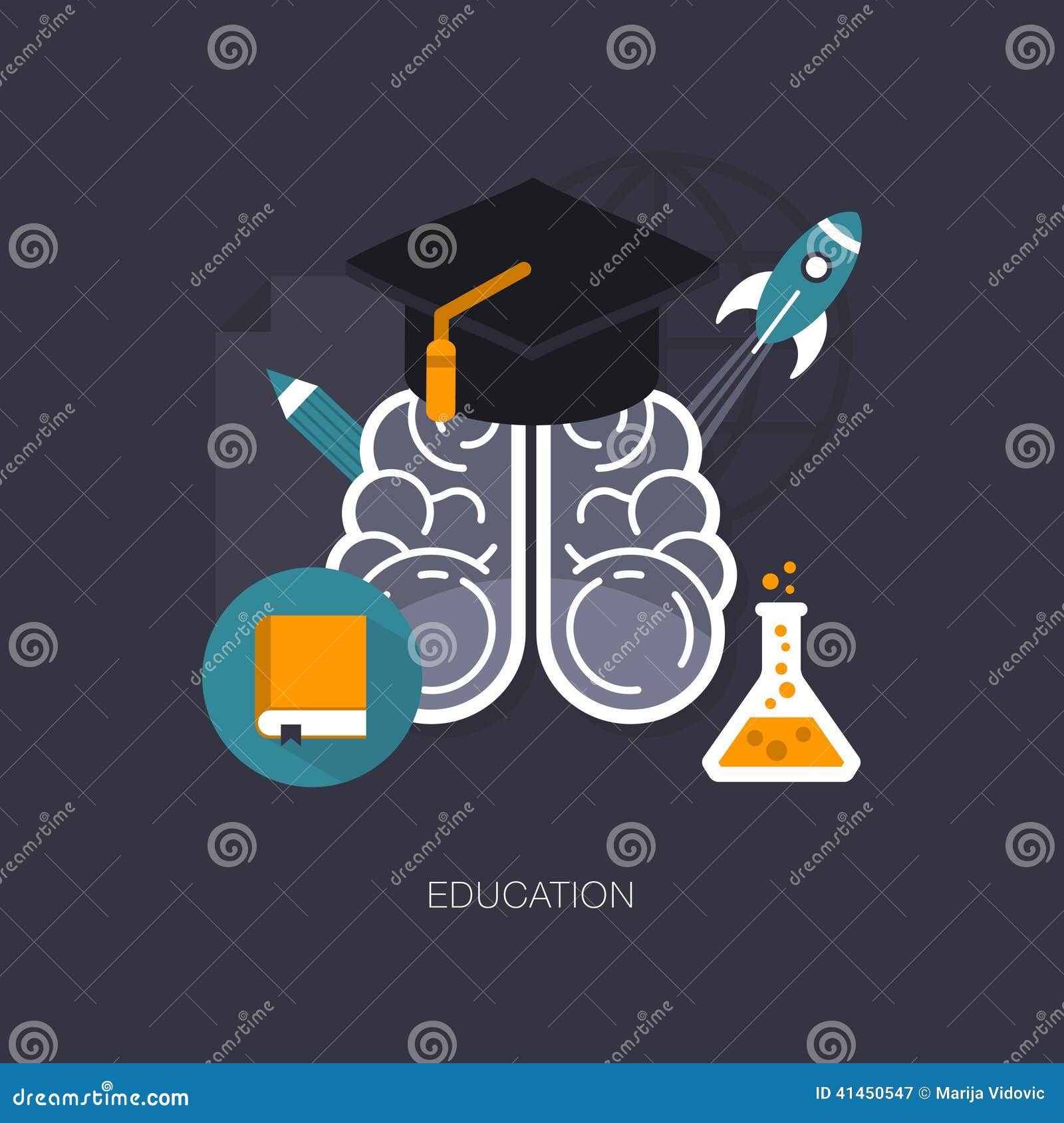 Vector Modern Education Concept Illustration Stock Vector ...